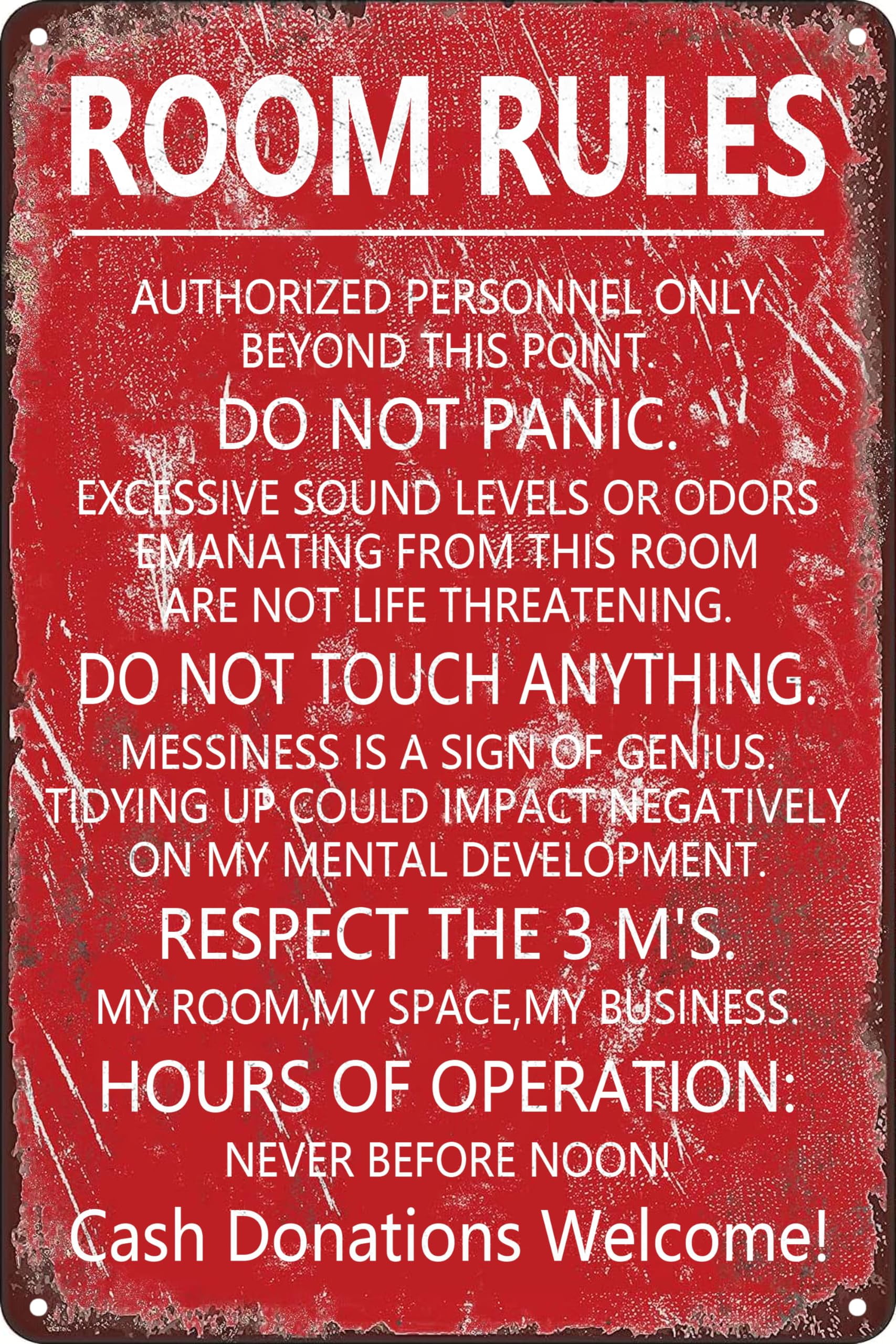 Room Rules Sign For Teen Girls Boy Bedroom Gaming Room Door Decor Dorm ...