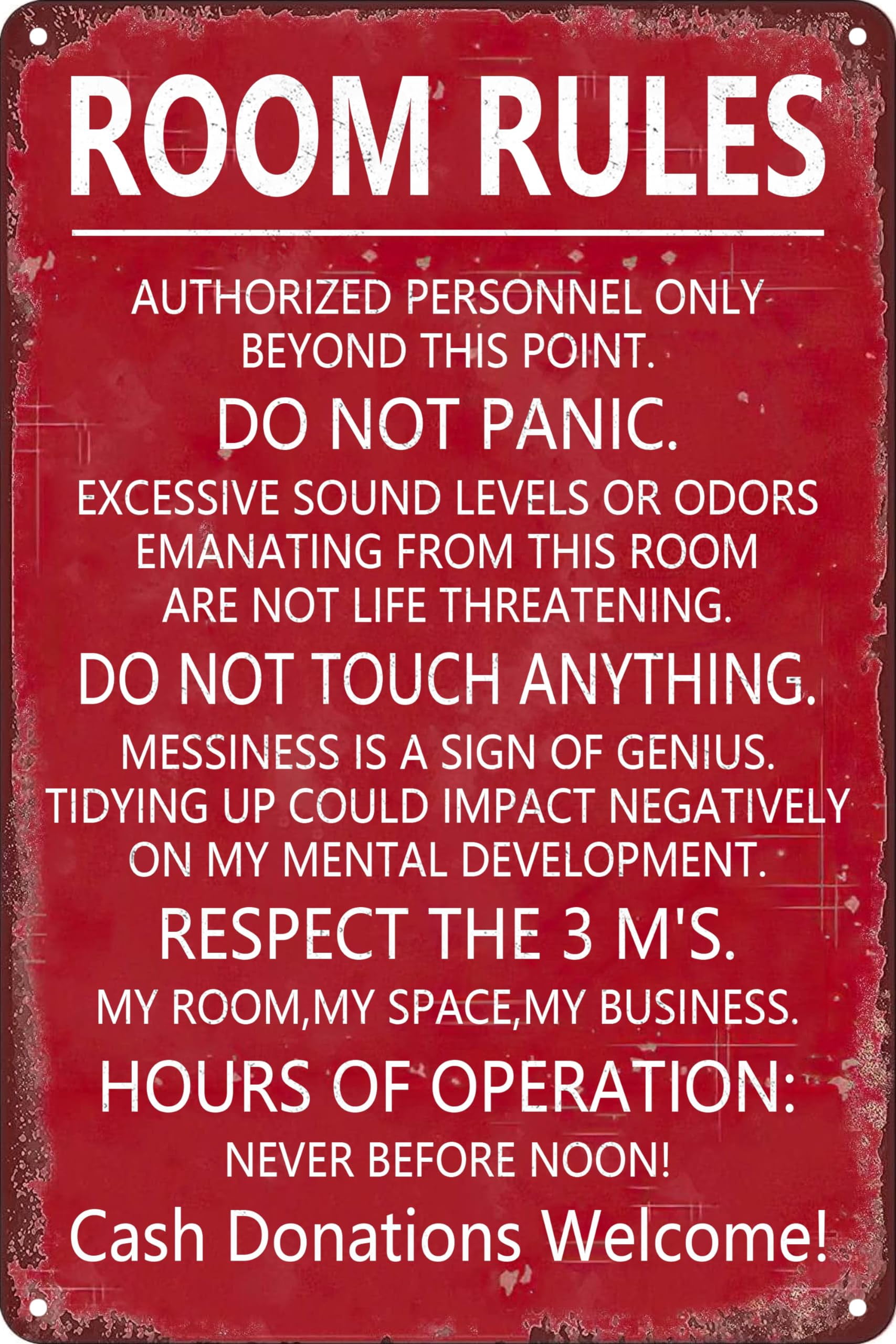 Room Rules Sign For Teen Girls Boy Bedroom Gaming Room Door Decor Dorm ...