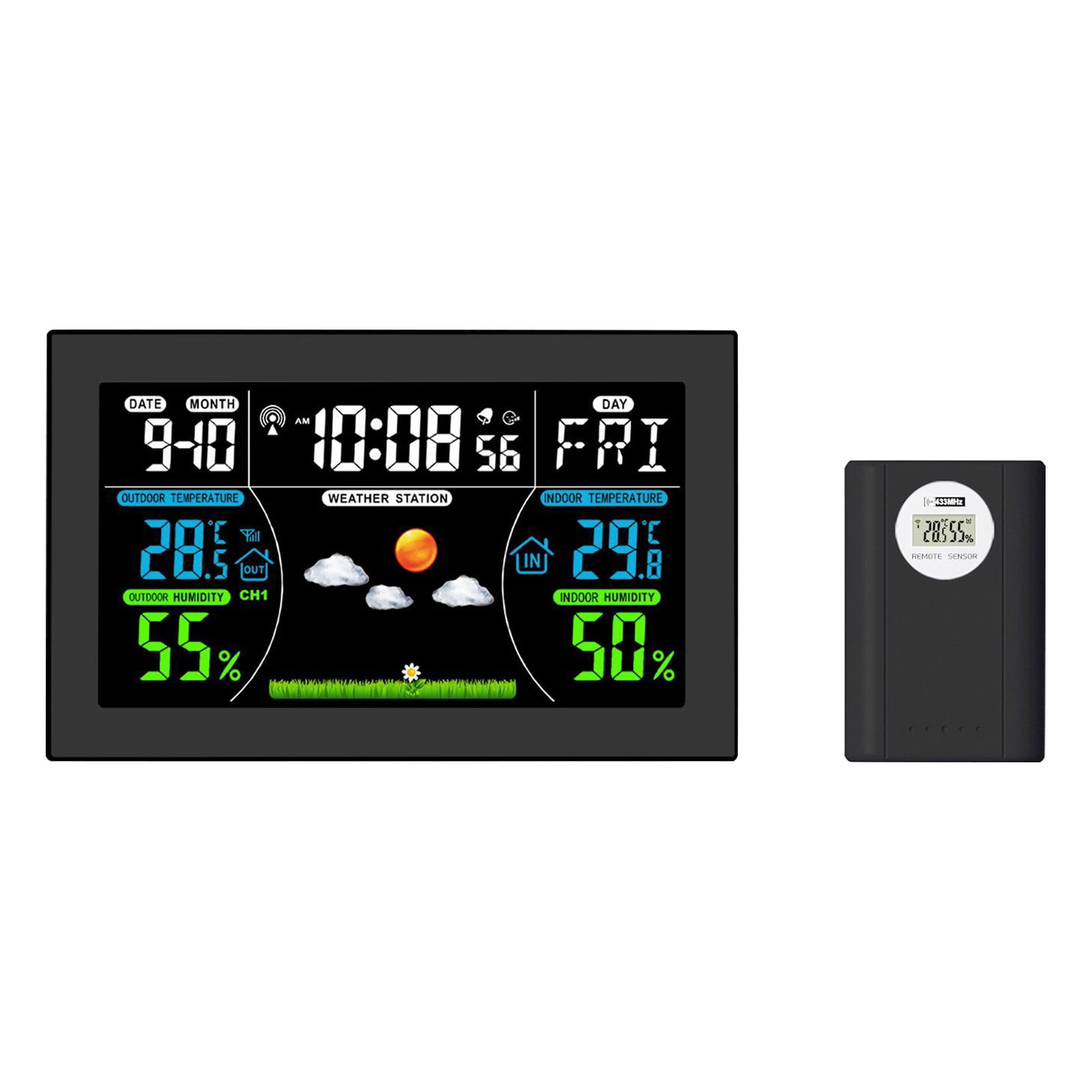 Room Thermometer Indoor Station Wireless Indoor Outdoor,Digital With ...