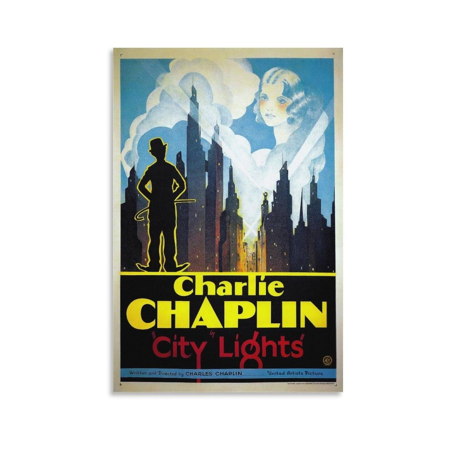 Room Wall Posters City Lights 1931 Old Movie Posters Poster Decorative ...