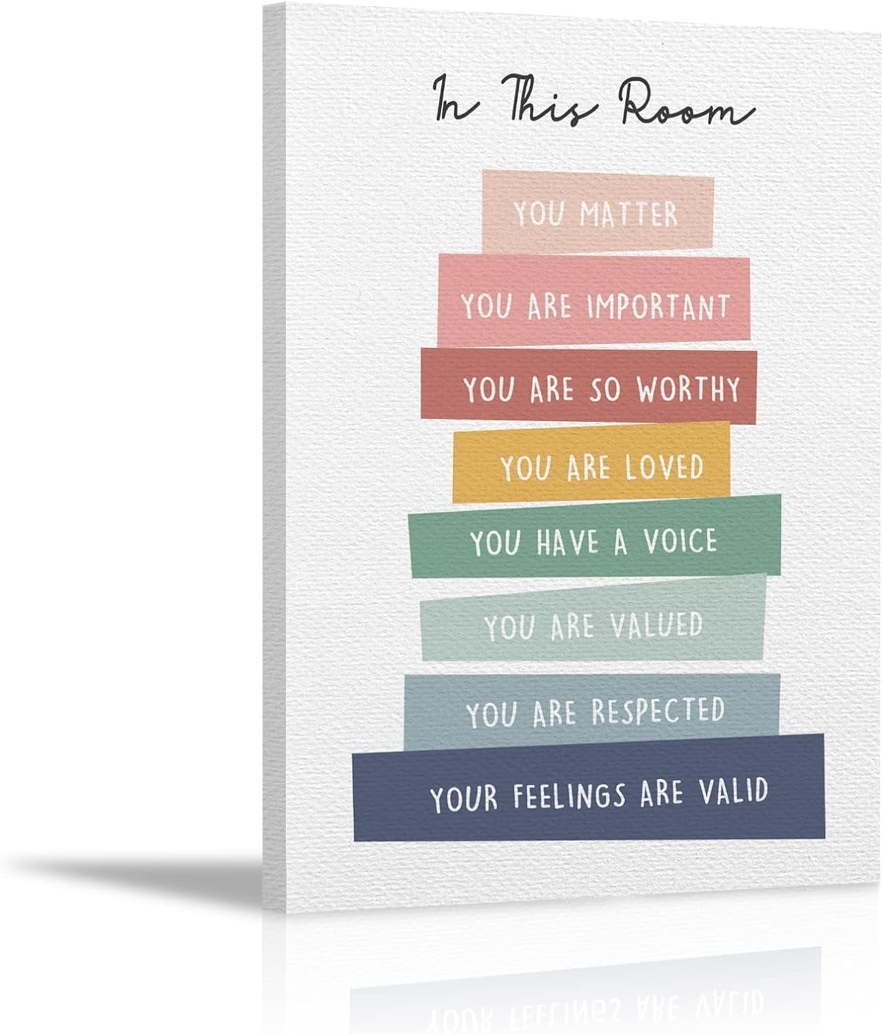 In This Room You Matter Diversity Rainbow Wall Decor Canvas Wall Art ...