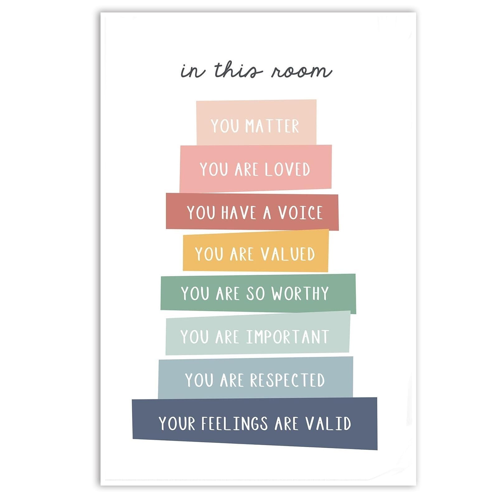 In This Room You Matter You Are Loved Poster, Classroom Wall Art ...