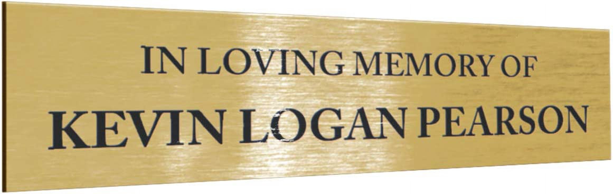 Room or Church Pew 8" x 2" Brass Dedication or Memorial Plate Plaque ...