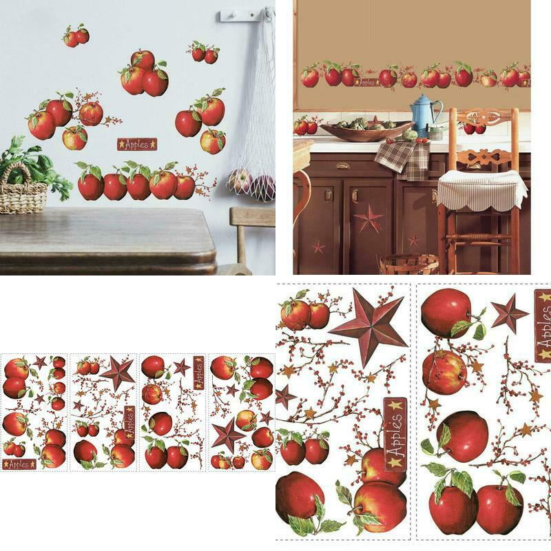 RoomMates Country Apples Peel and Stick Wall Decals - Walmart.com