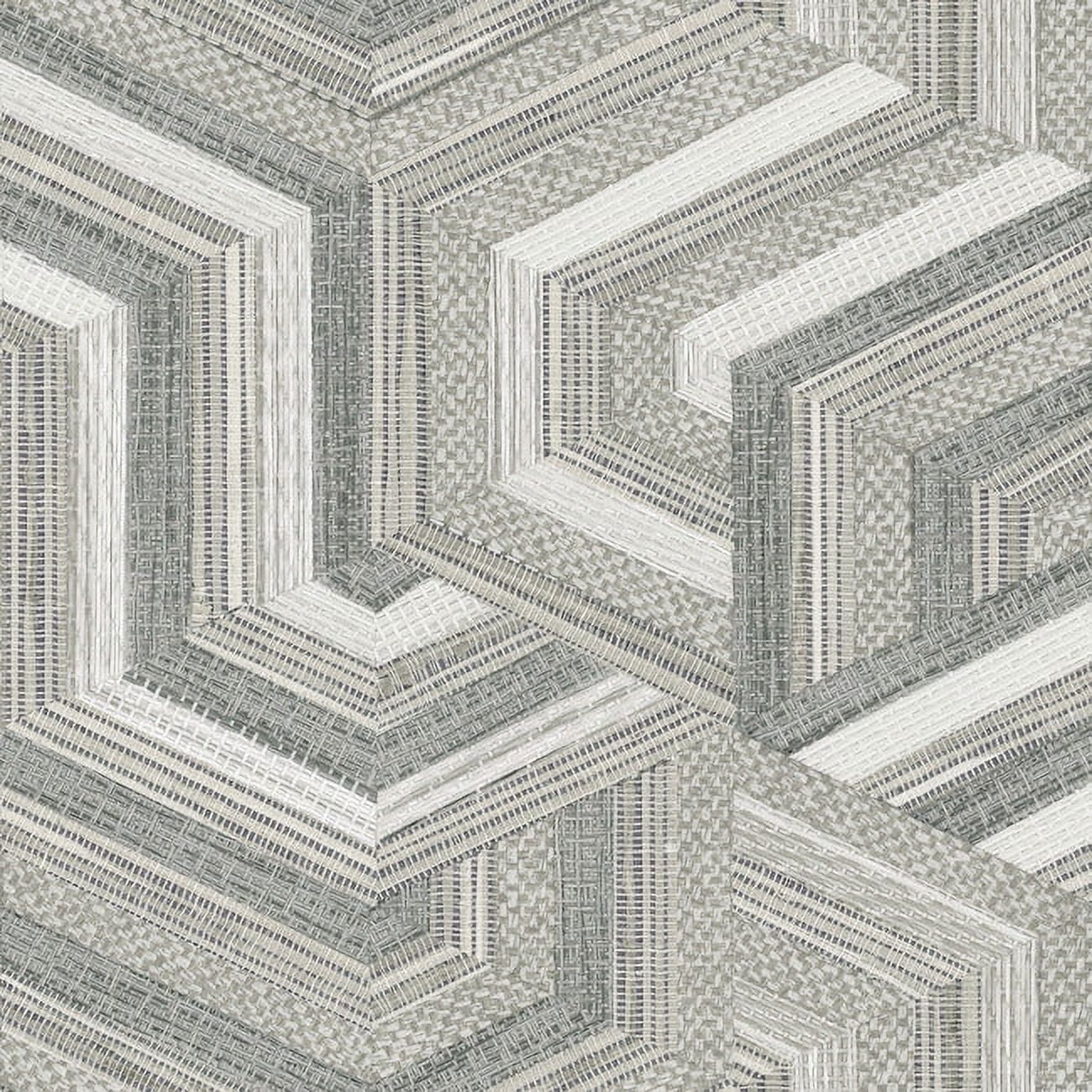 RoomMates Neutral, Geo Puzzle Peel and Stick Wallpaper 18 inches x 18. ...