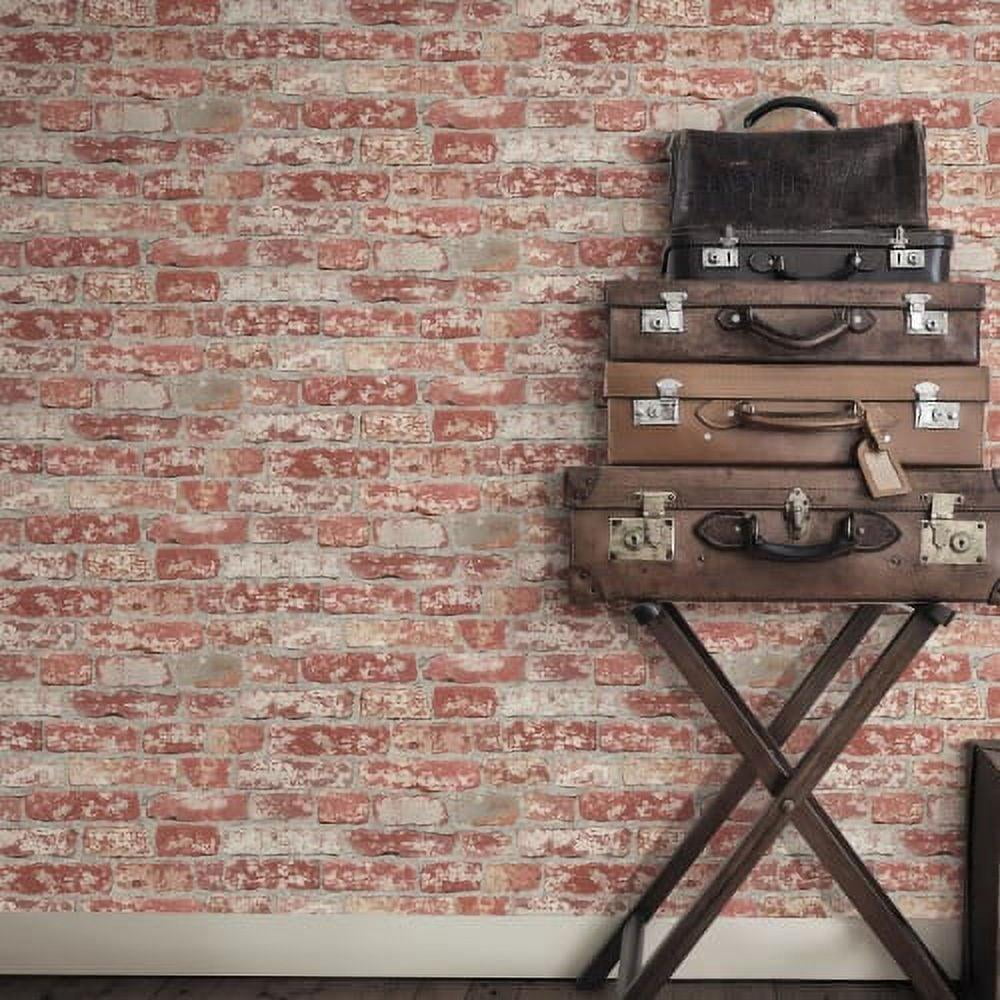 RoomMates Stuccoed Dark Red Brick Peel and Stick Wallpaper BOGO 25% Off ...