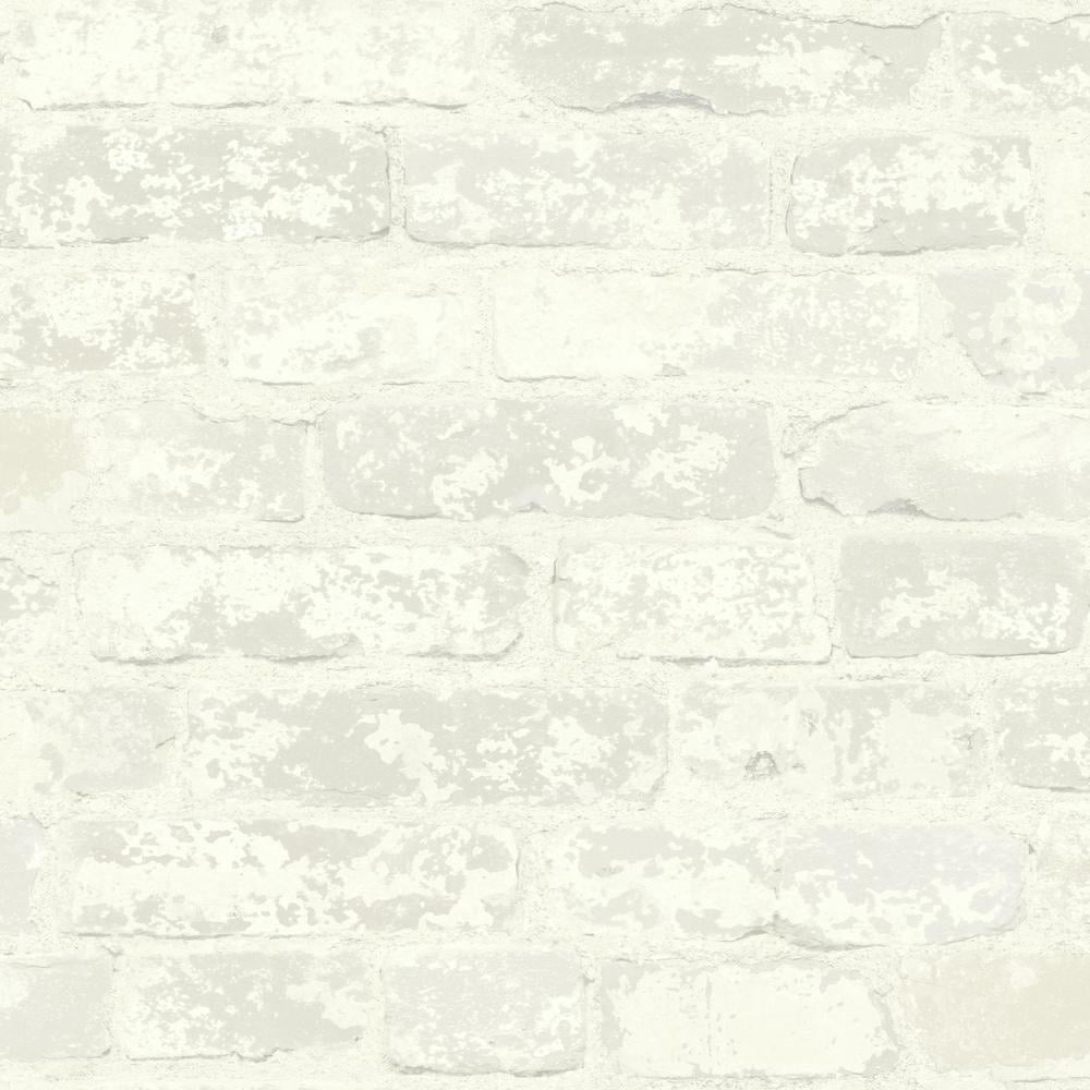 RoomMates Stuccoed White Brick Peel and Stick Wallpaper BOGO 25% Off ...