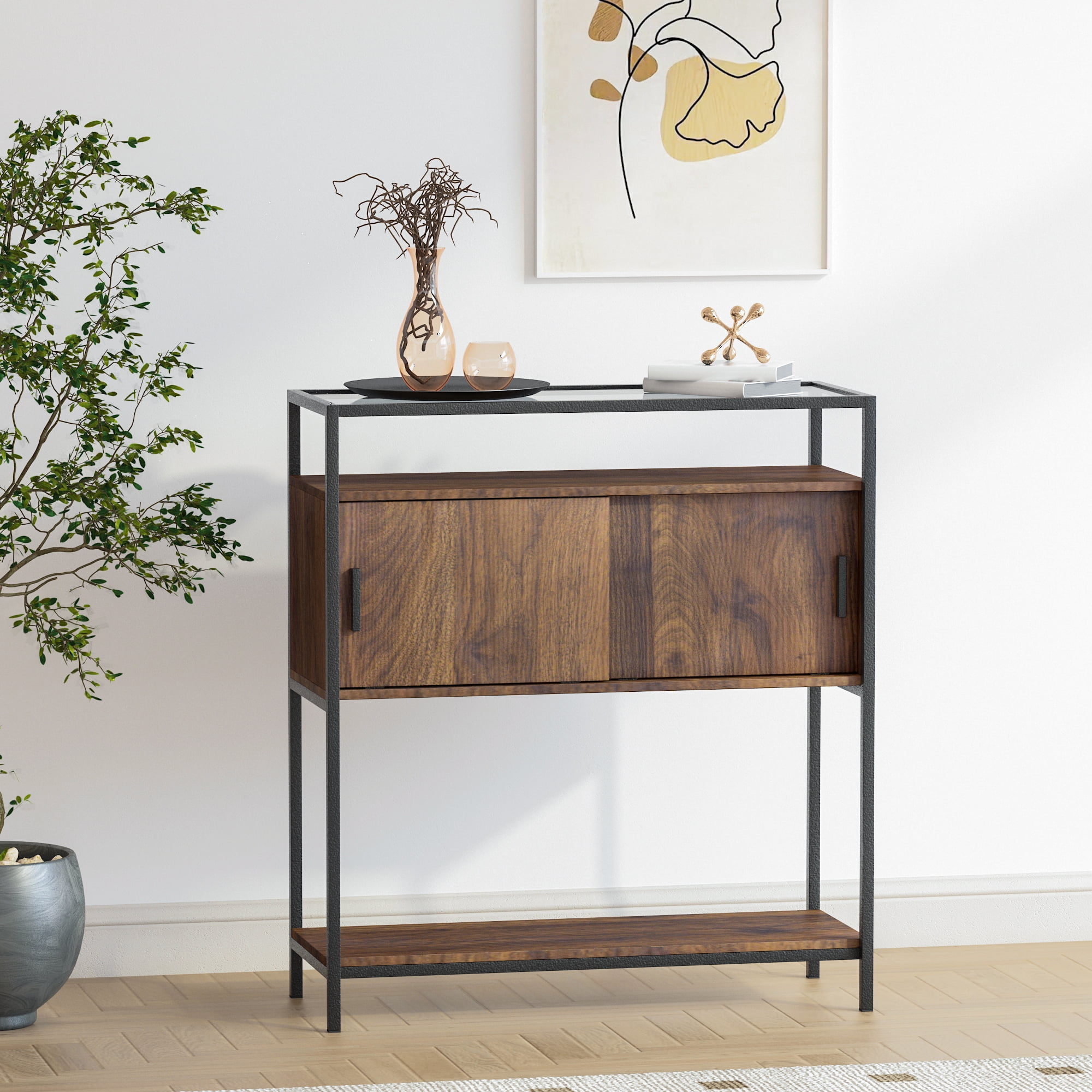 Roomfitters Wood Composite Console Table, Brown - Walmart.com