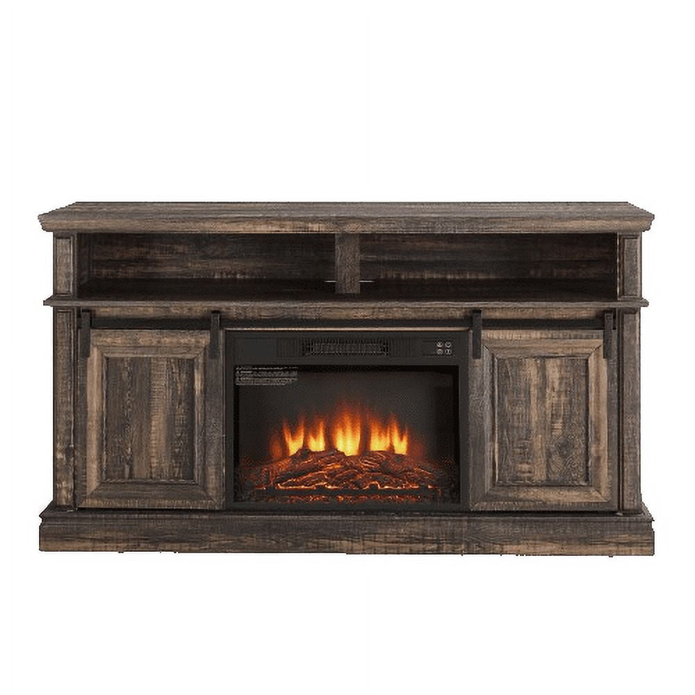 Roomfitters Modern Entertainment Console TV Stand | 23" Fireplace ...