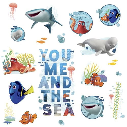 Roommates Finding Dory and Friends Peel and Stick Wall Decals - Walmart.com