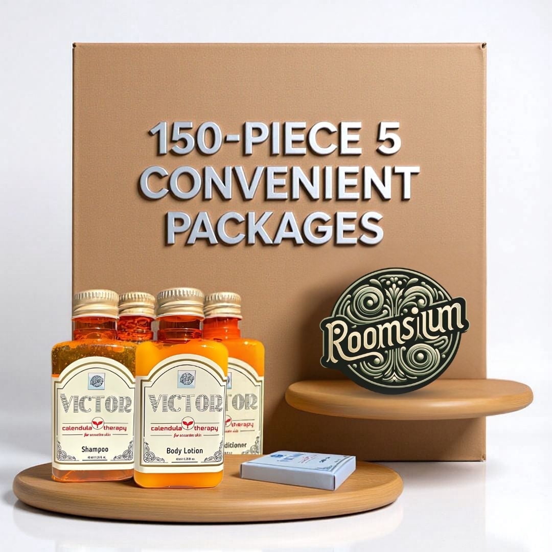 Roomsium 150-Piece Toiletries Set | 5 × 30-Piece Guest Amenity Boxes ...