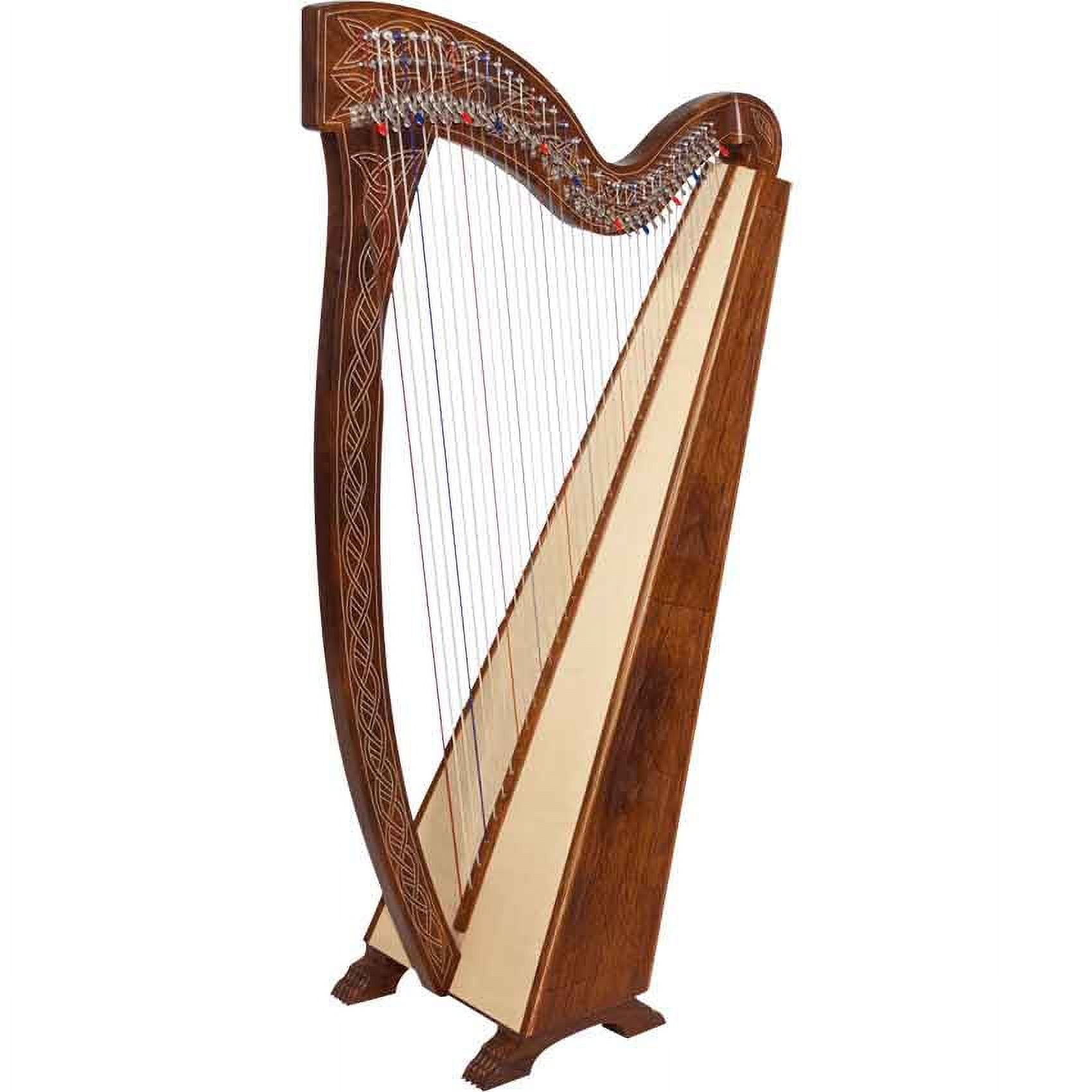 Roosebeck 36-String Celtic Meghan Harp w/Chelby Levers - Knotwork ...