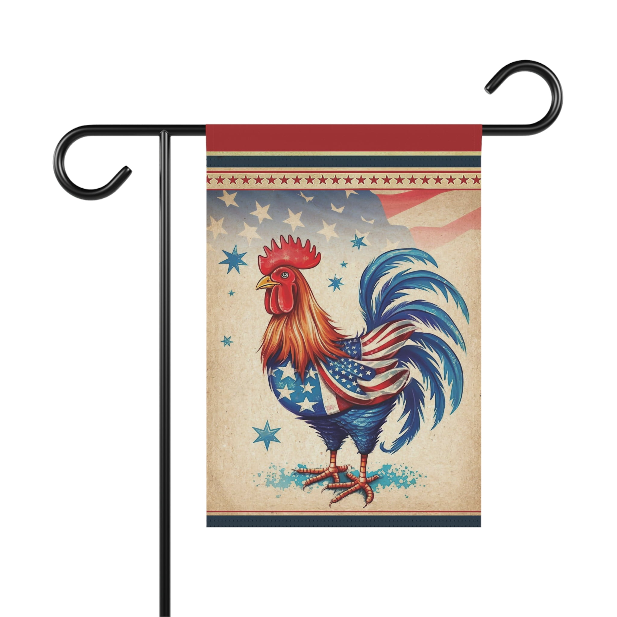 Rooster America Patriotic Flag, Happy 4th July Patriotic Flag ID-0601 ...