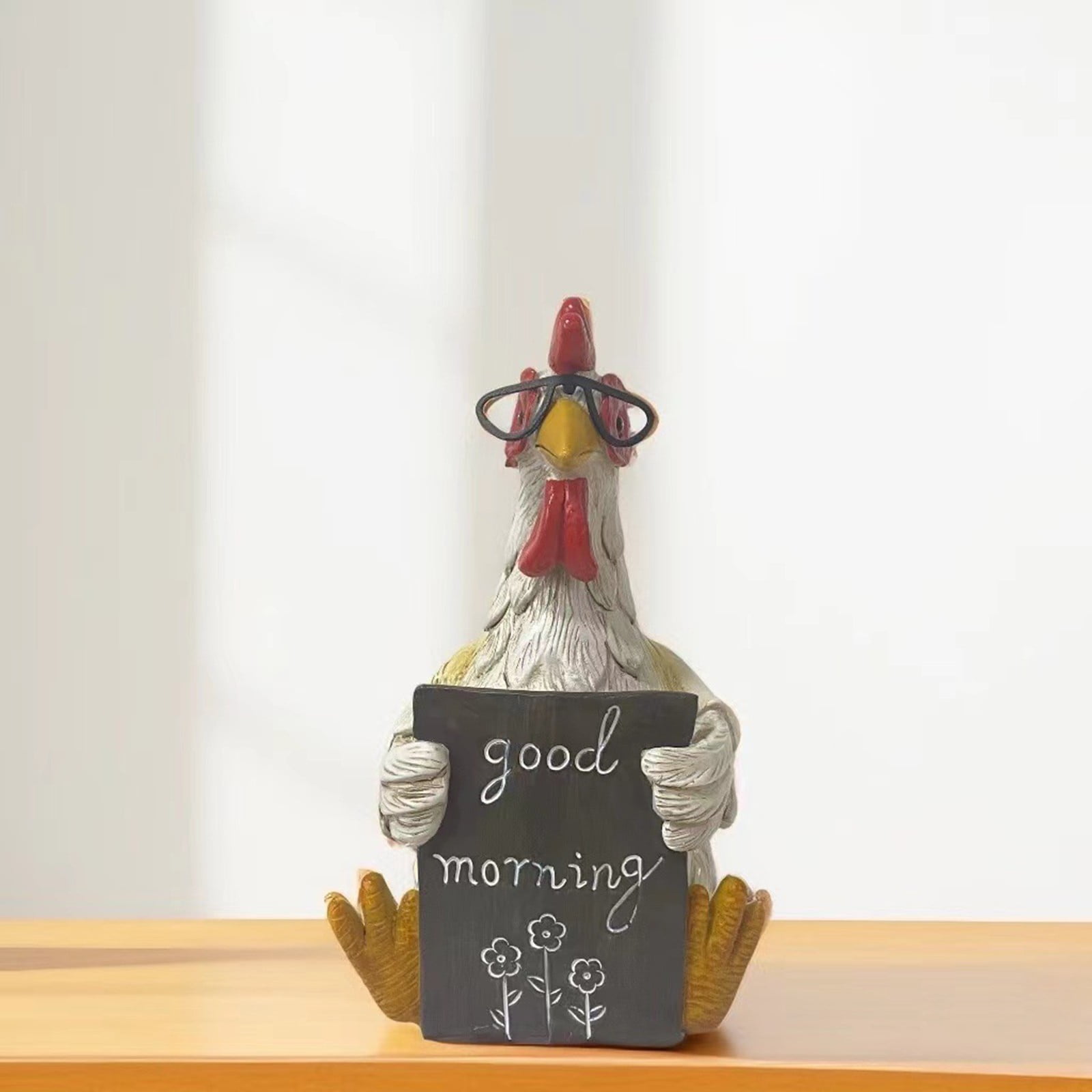 Rooster And Chicken Resin Statue Set Antique Taxidermy Resin And Metal ...