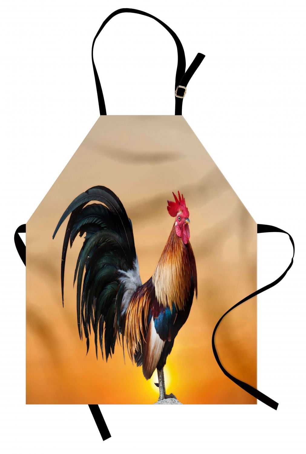 Rooster Apron Animal Cockerel on Sunrise Farmhouse Harvest Season Rural ...