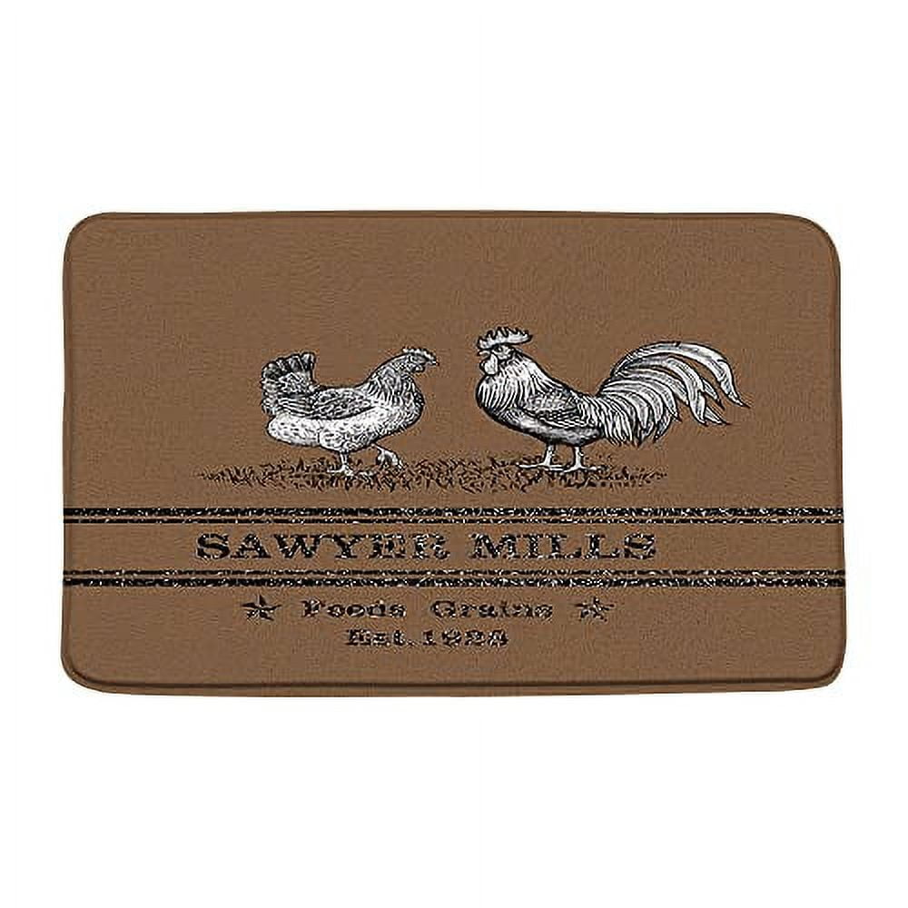 Rooster Bath Mat Chicken Farmhouse Poultry Farm Animal Country Animals ...