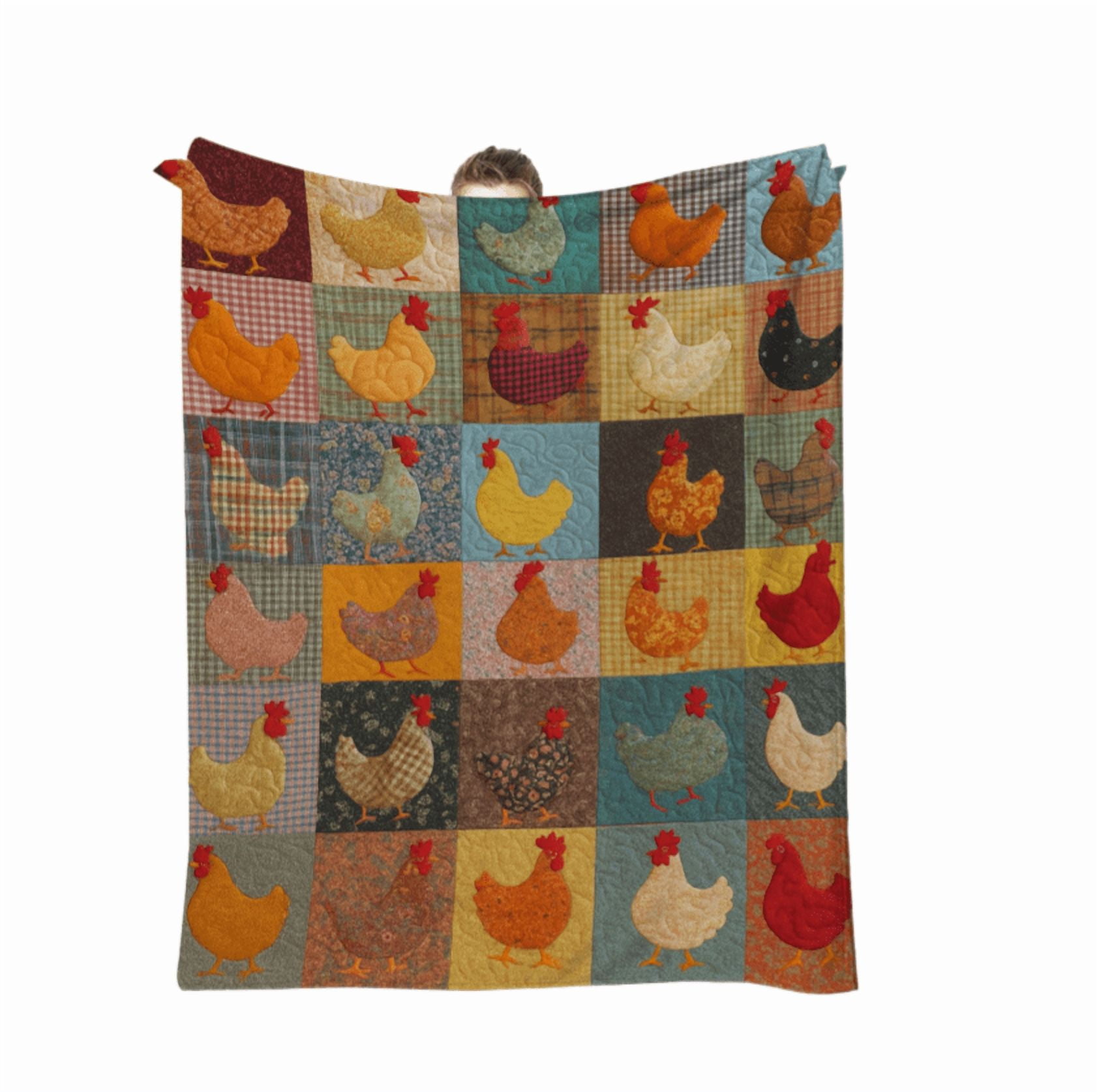 Rooster Blanket - Soft Throw For Bed Sofa, Animal Theme Decorative ...