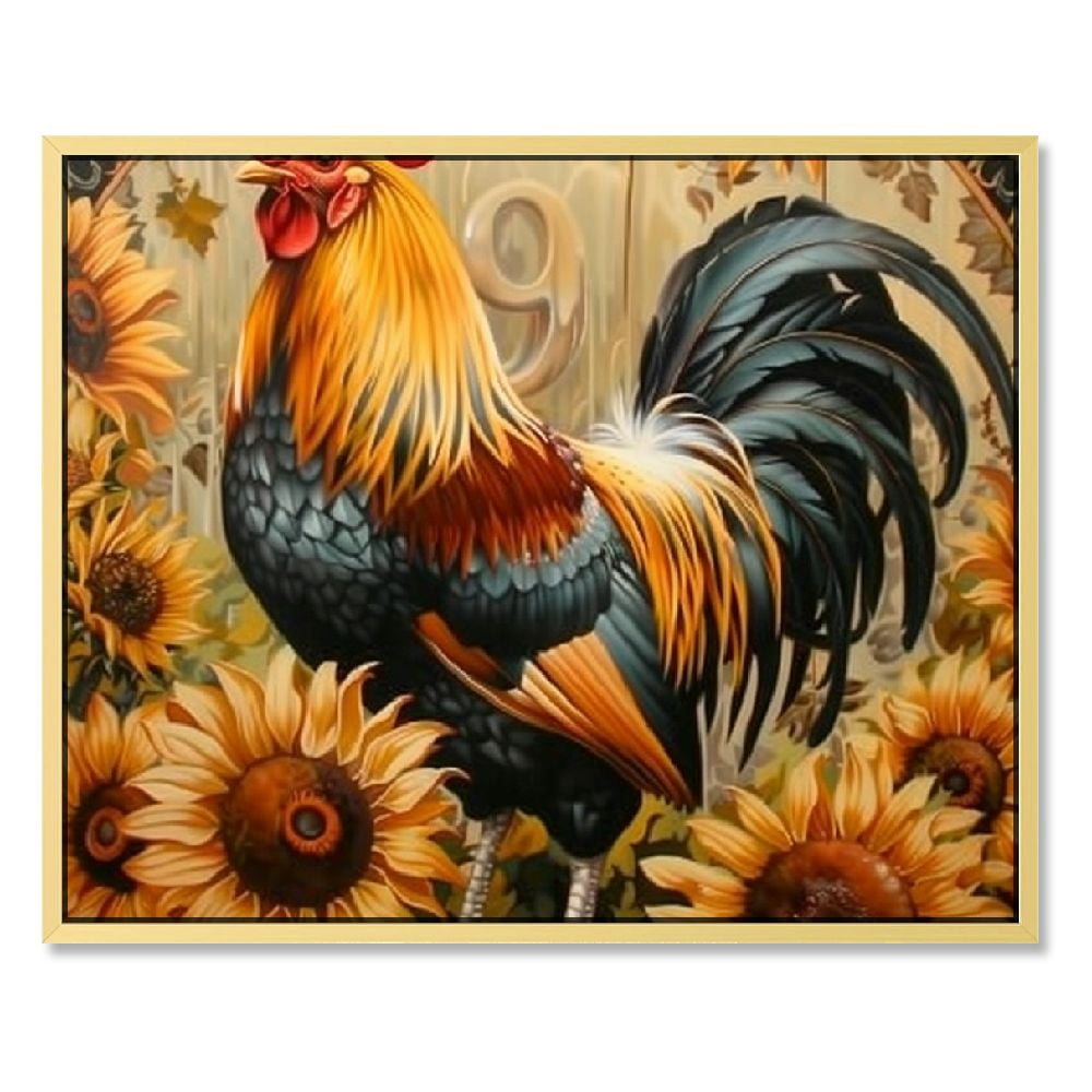 Rooster Canvas Chicken Wall Art Farm Animal Picture Farmhouse Rooster ...