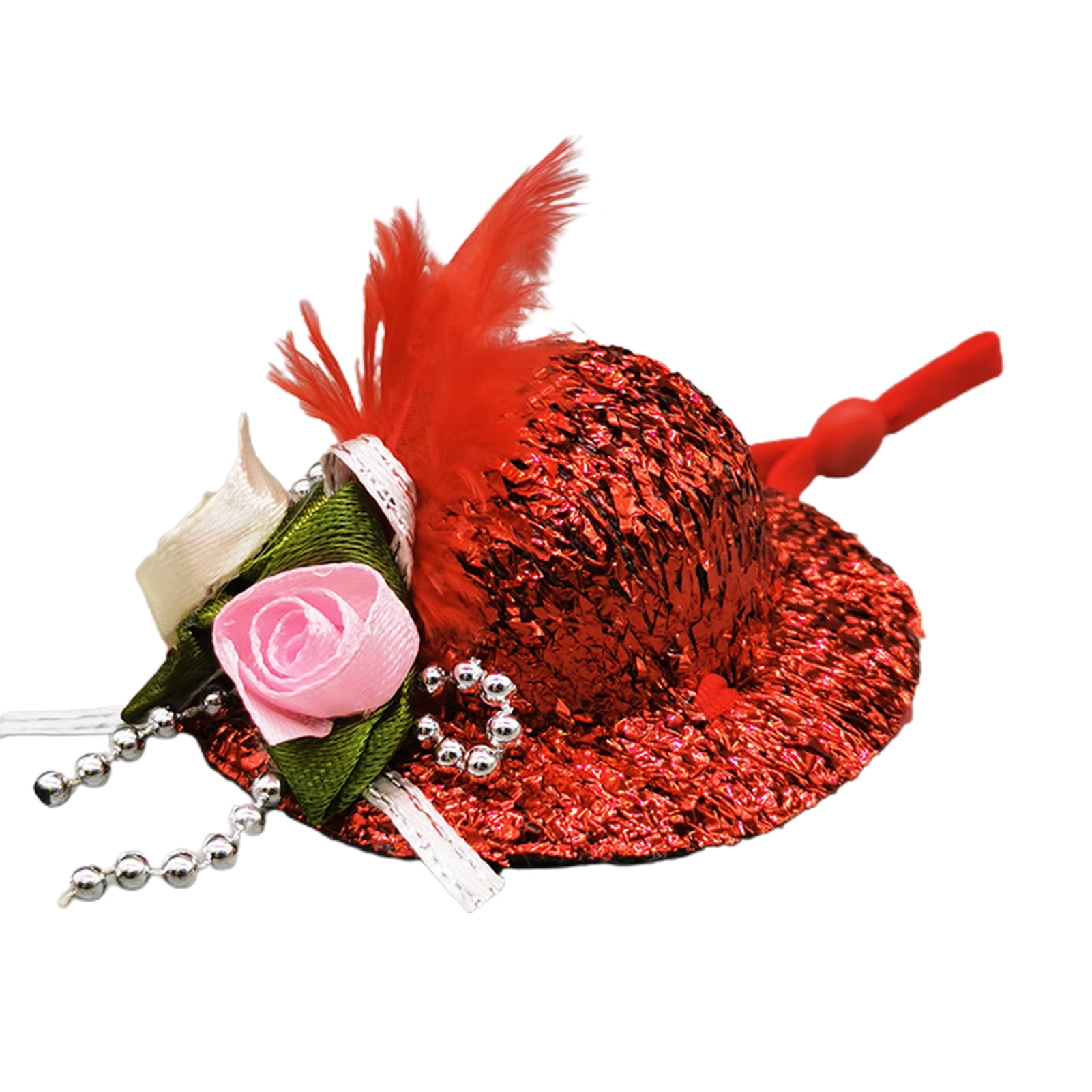 Rooster Cap with Delicate Hemming – Feather Decor – High Elasticity ...