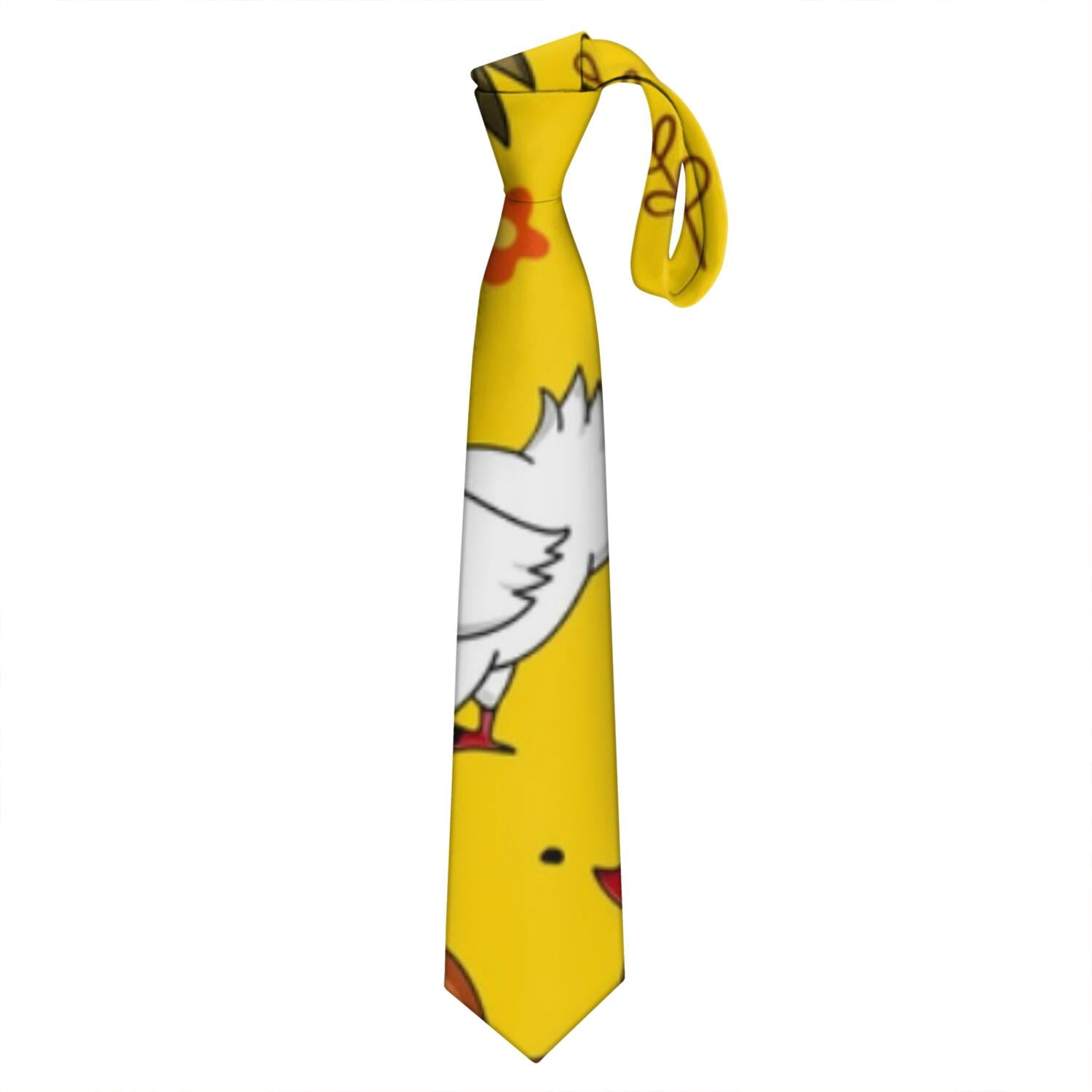 Rooster & Chicken Farm Themed Satin Necktie - Smooth Luxurious Wedding ...