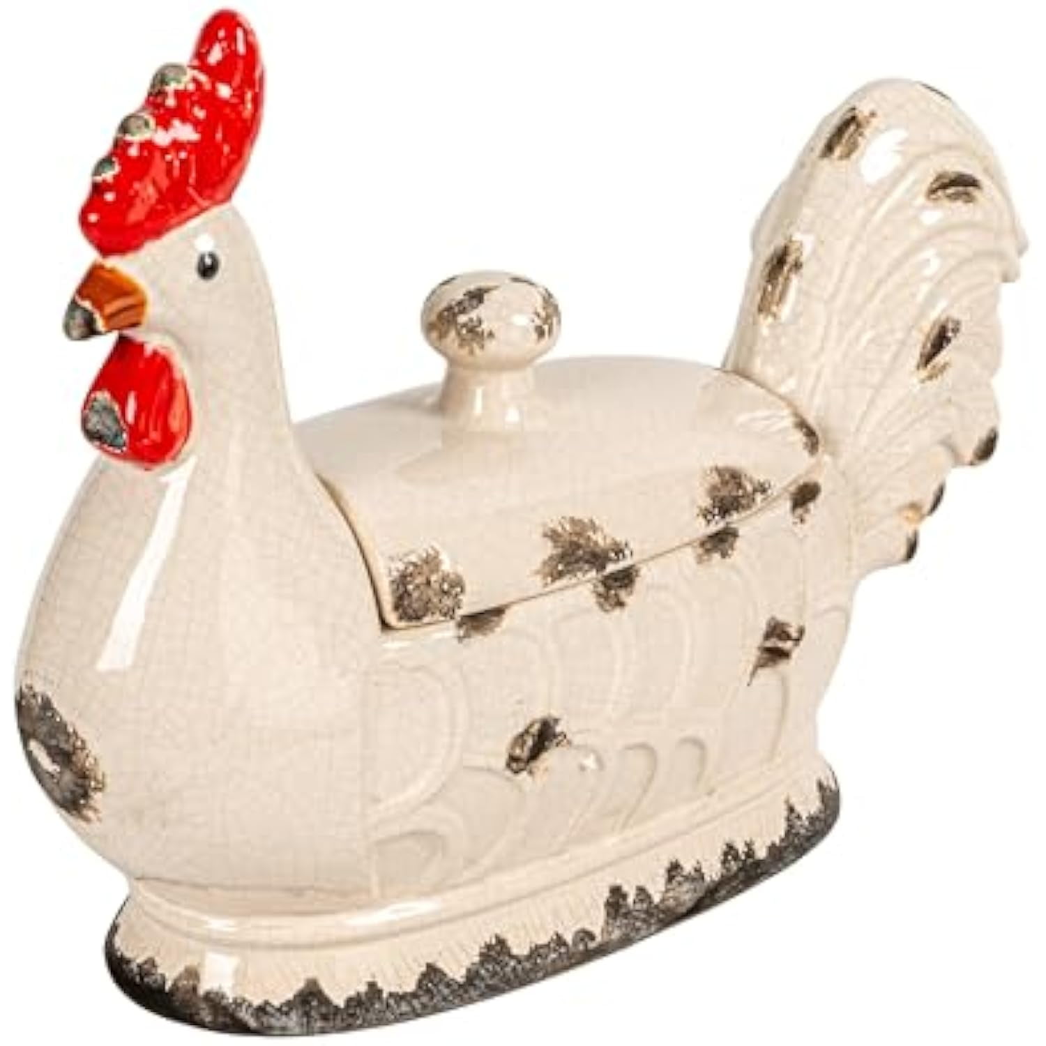 Rooster Cookie Jar with Lid 32 oz Set of 3 - Air-Tight & Dishwasher Safe Containers for Kitchen ...