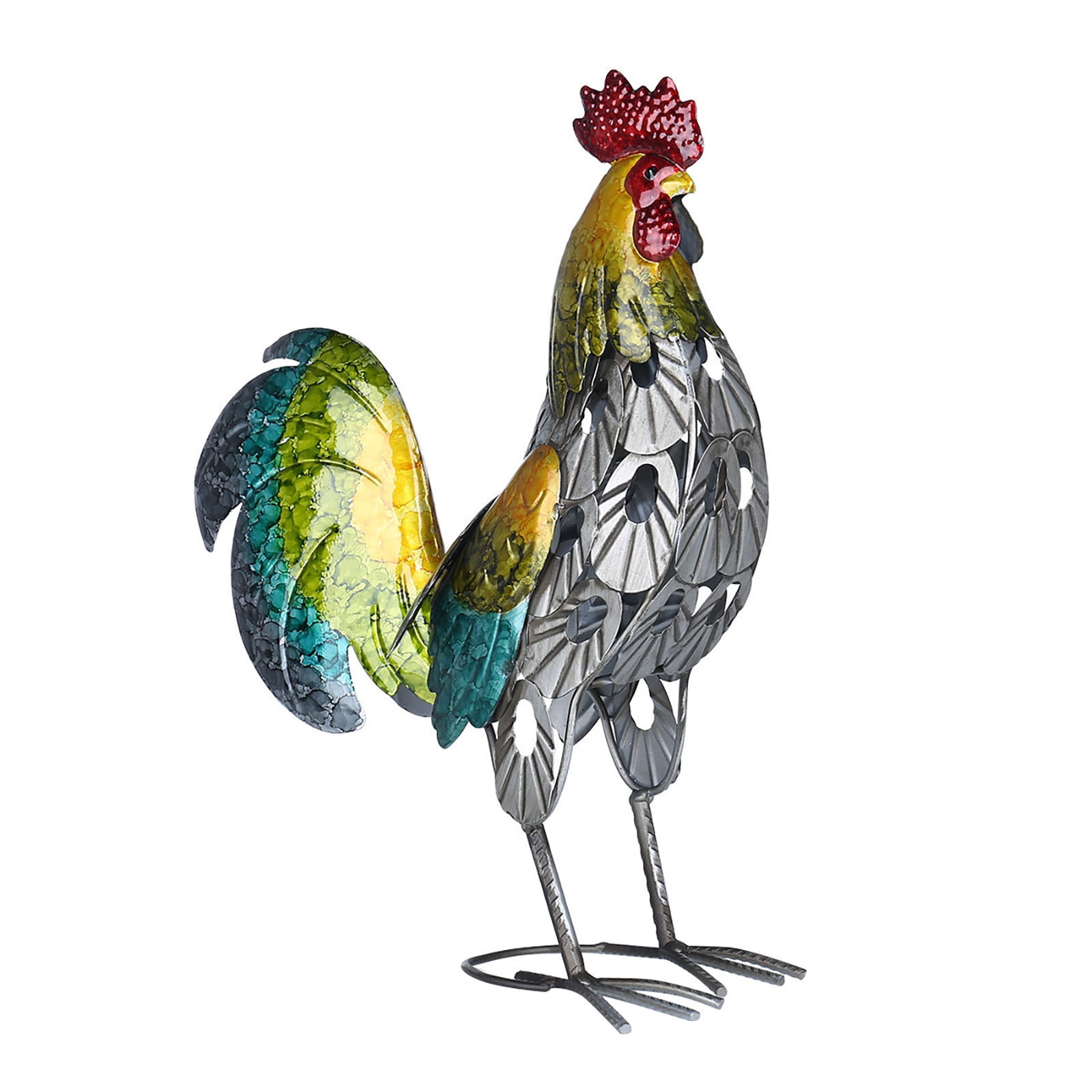 Rooster Decor Statue Chicken Figurine Rooster Sculpture Animal Arts ...