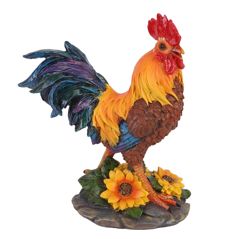 Rooster Decor,Yard Chicken Decorations,Outdoor Garden Statues, Resin ...