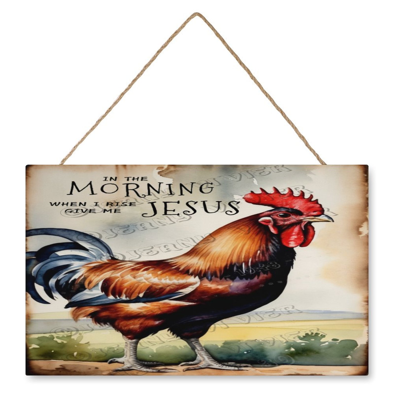 Rooster Decorative Wood Hanging Wood Plaque, Rustic Door Sign, Wall ...