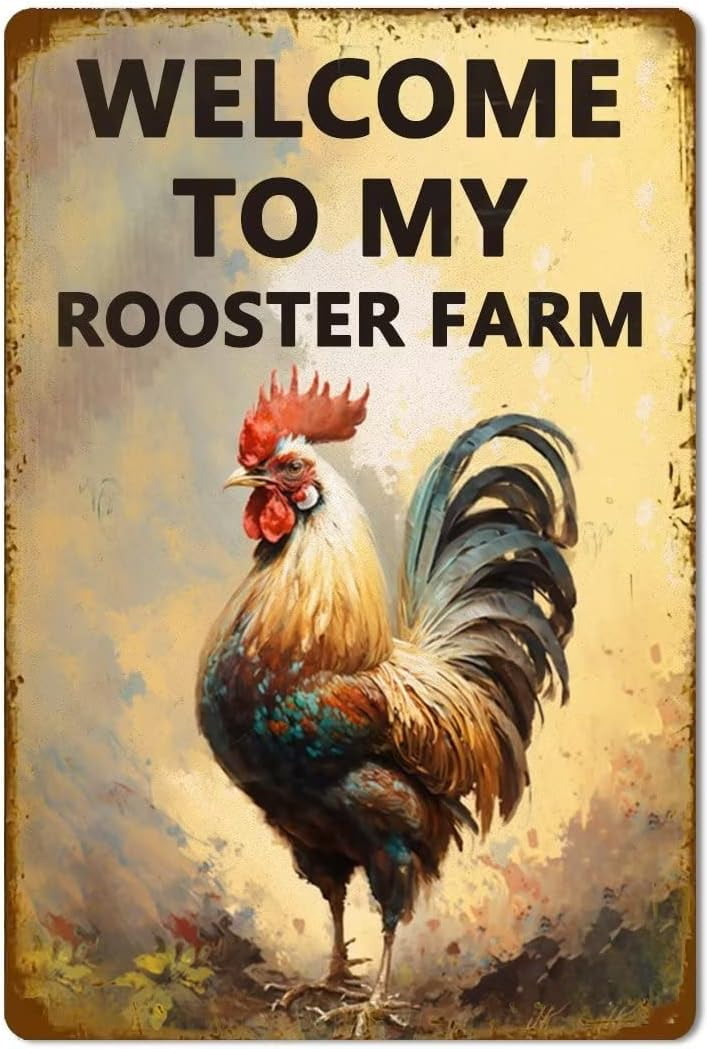 Rooster Diamond Art Kits for Adults,5D Painting Art Kits Welcome To My Rooster Farm Diamond Art ...