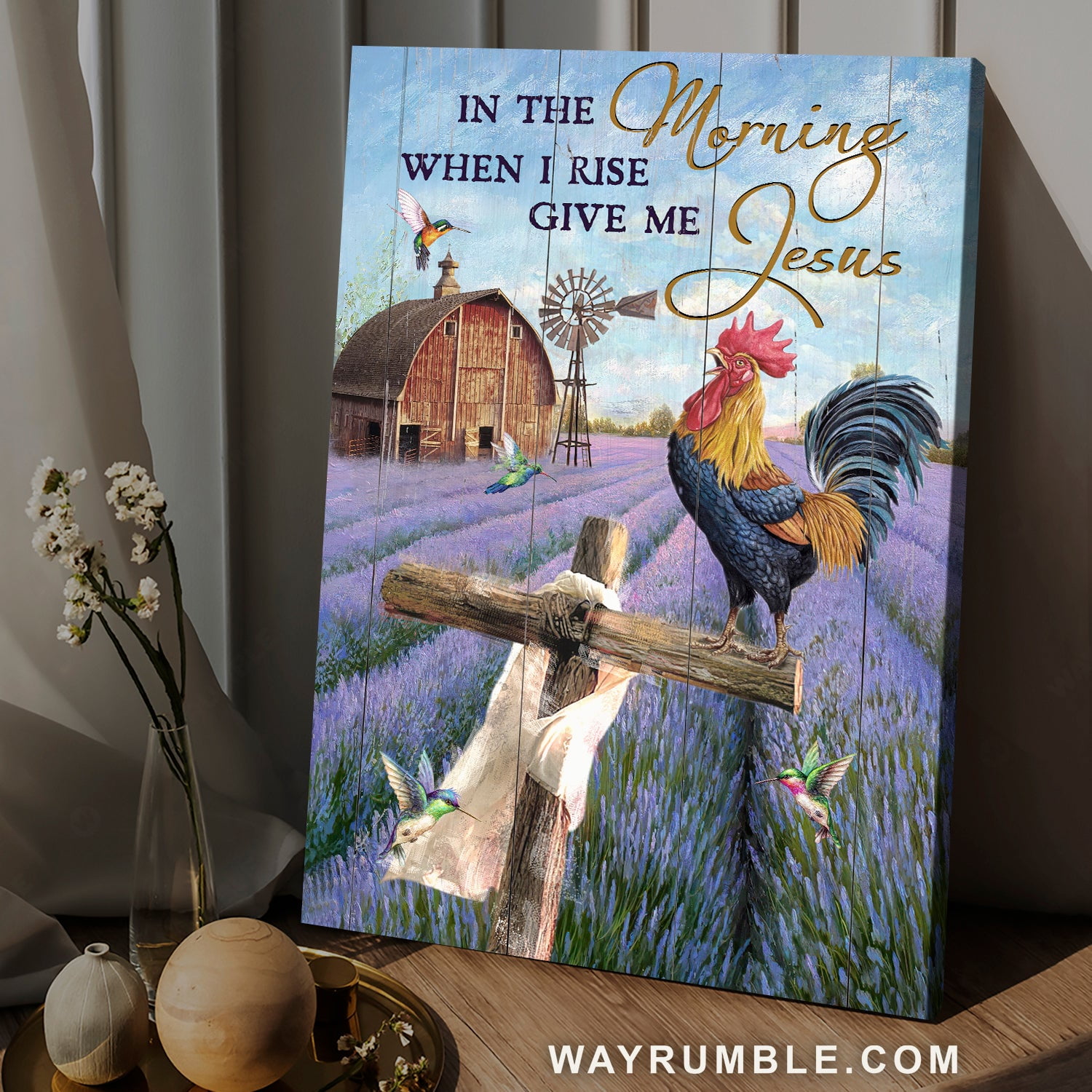 Rooster Drawing, Lavender Field, Cross, In The Morning When I Rise ...