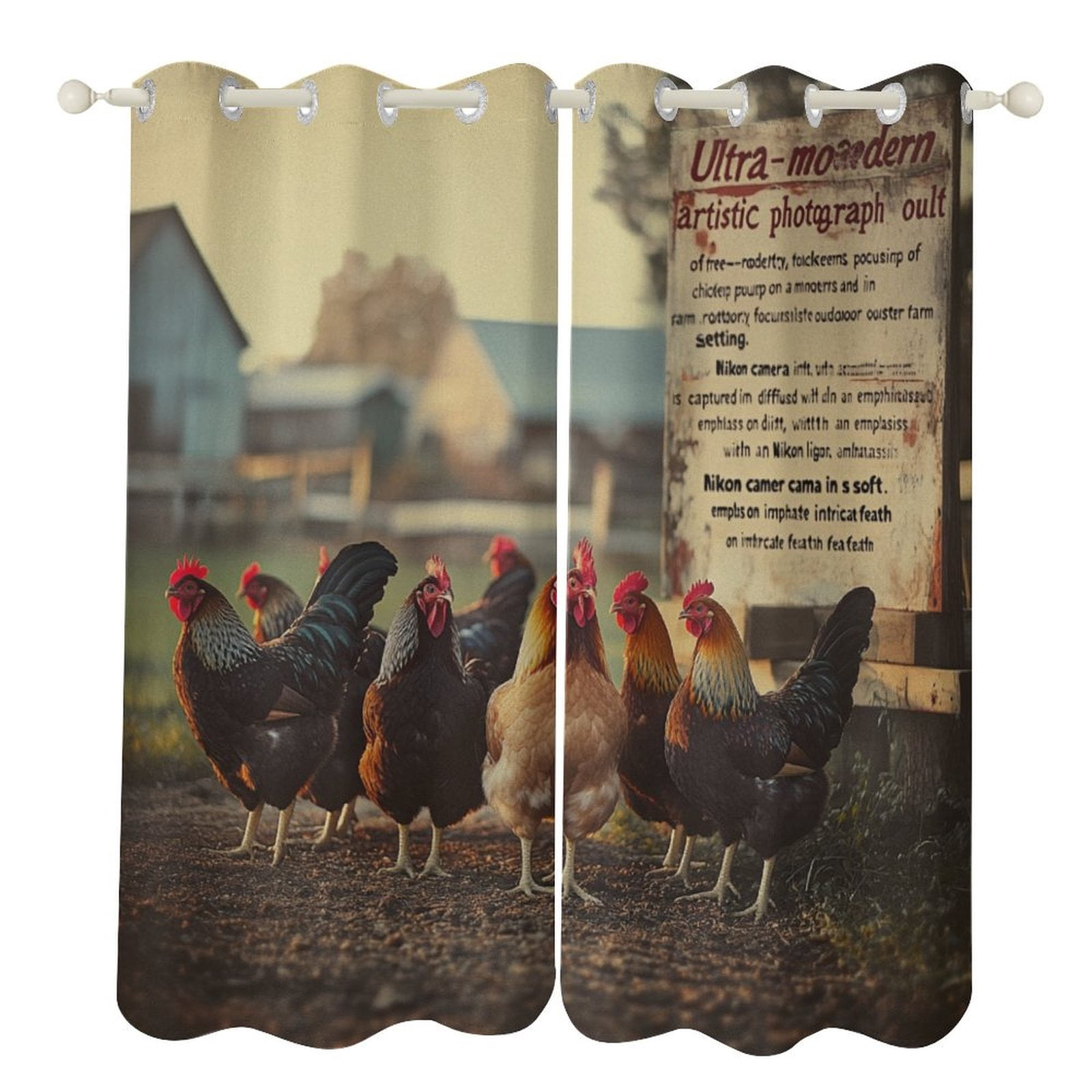 Rooster Farm Suitable for Living Rooms with Perforated Insulation And ...