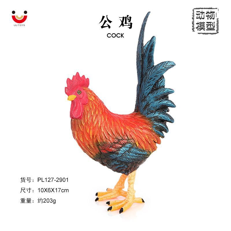Rooster Figurine Rooster Statue Faux Rooster Model Landscape Decor ...