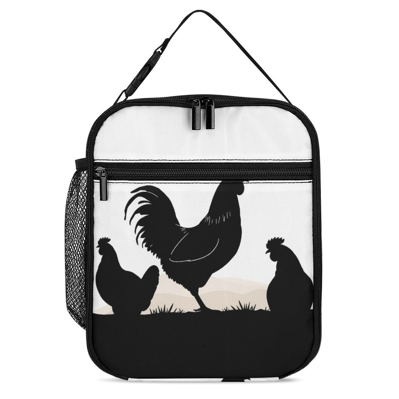Rooster Hens Farm Lunch Box Food Bag for Work Office Outdoor Picnic ...