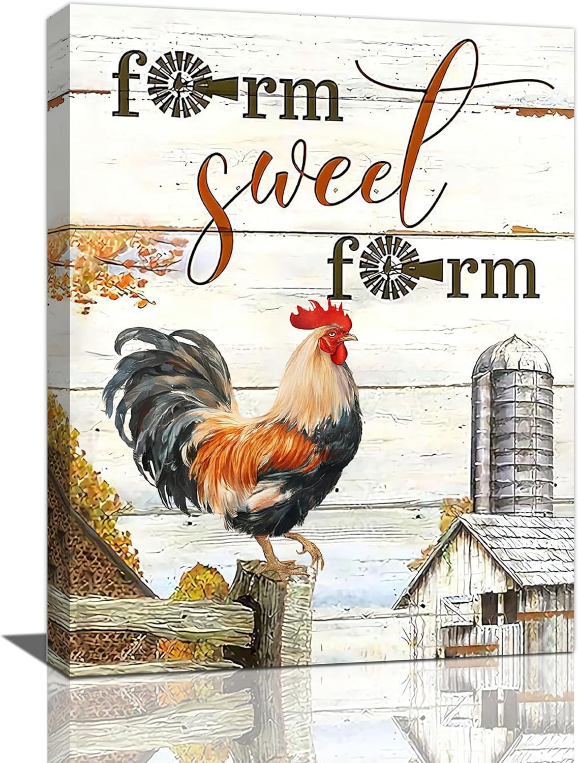 Rooster Kitchen Decor Wall Art Farmhouse Chicken Canvas Picture Prints ...