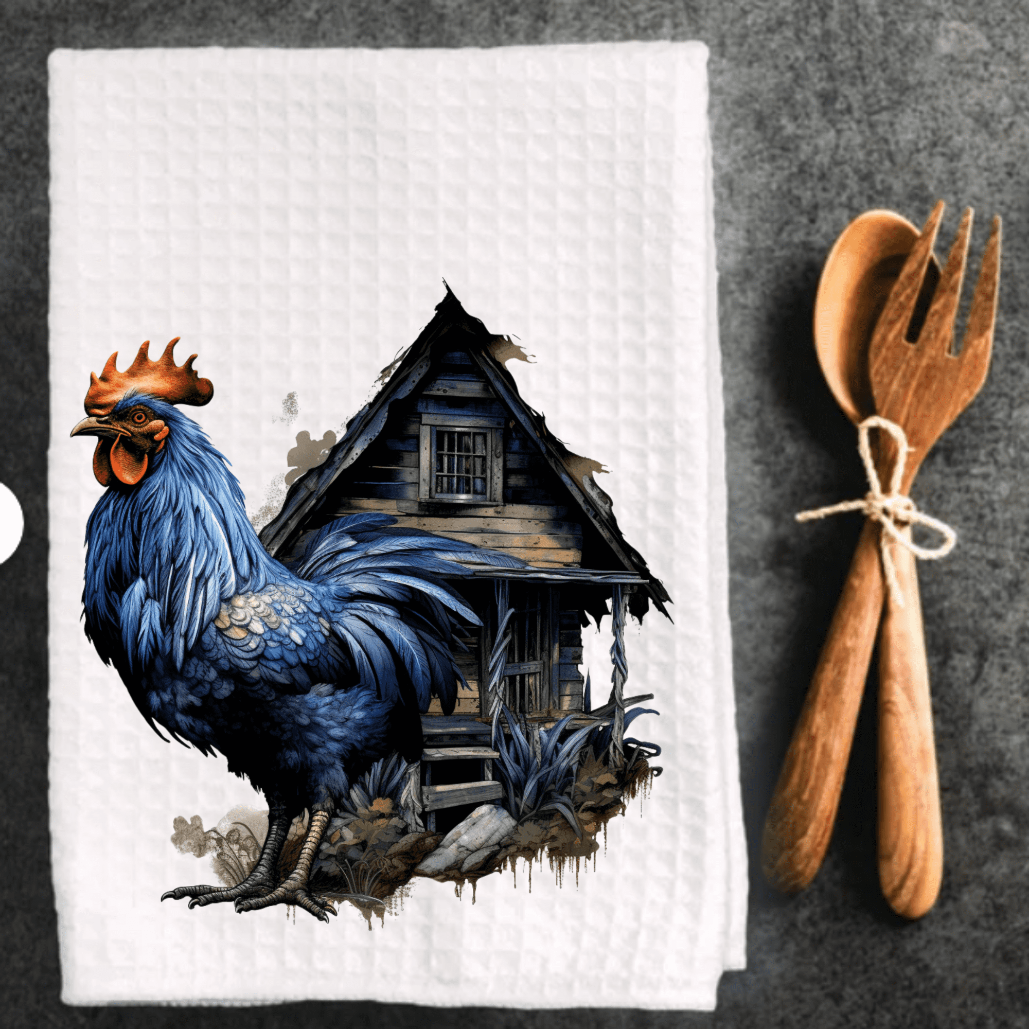 Versatility Rooster Kitchen Hand Towel 16x24 Waffle Weave Dish Cloth ...