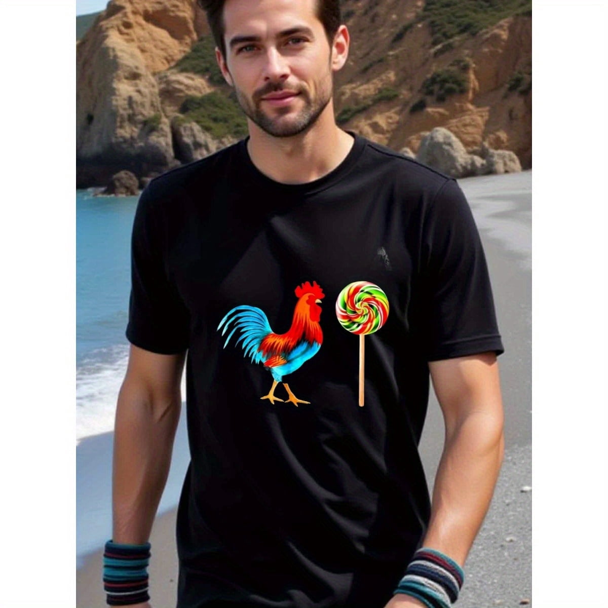 Rooster & Lollipop - Fun Quirky Graphic Tee - Walmart.com