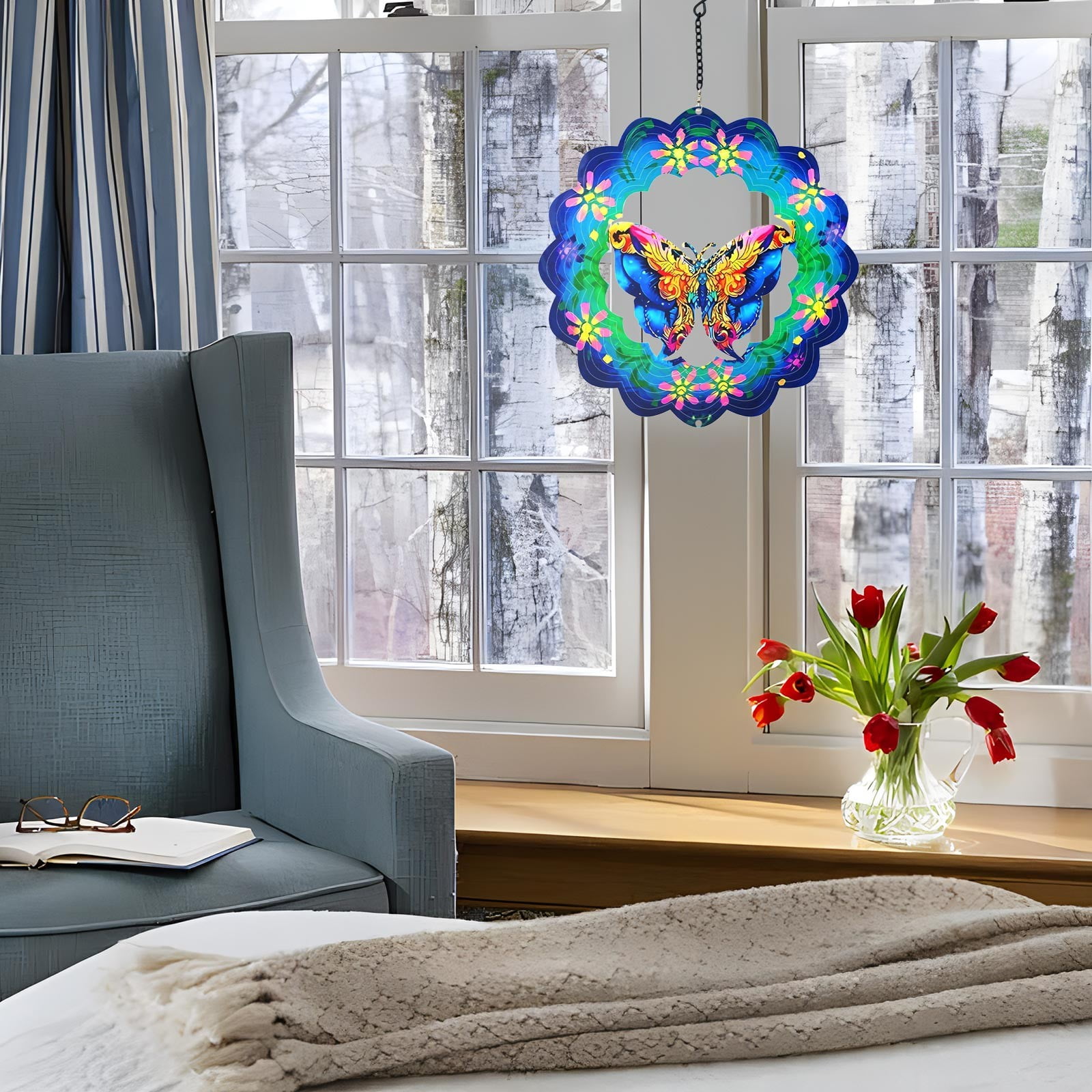 Rooster Metal Wind Spinners - Chicken Gifts for Women Mom Grandma Wife ...