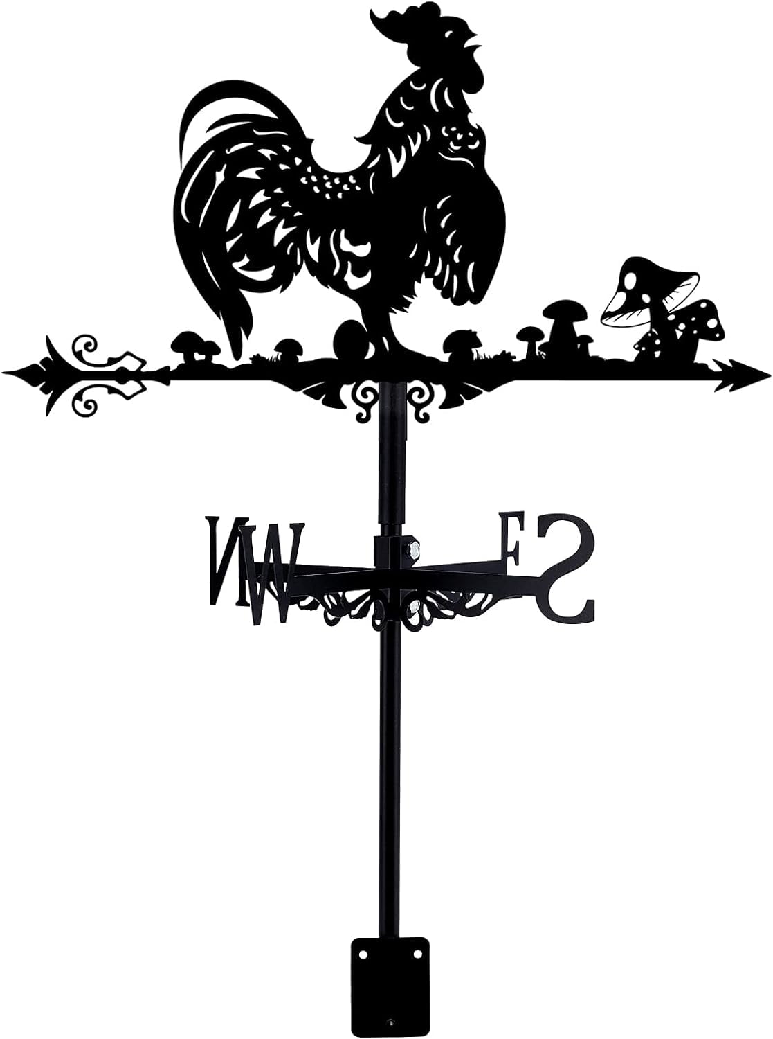 Rooster Ornament Weathercock Animal Wind Vane Weathervanes Metal ...