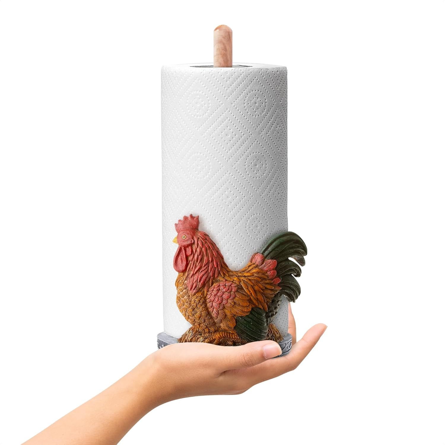 Rooster Paper Towel Holder - Rooster Kitchen Decor Farmhouse Paper ...
