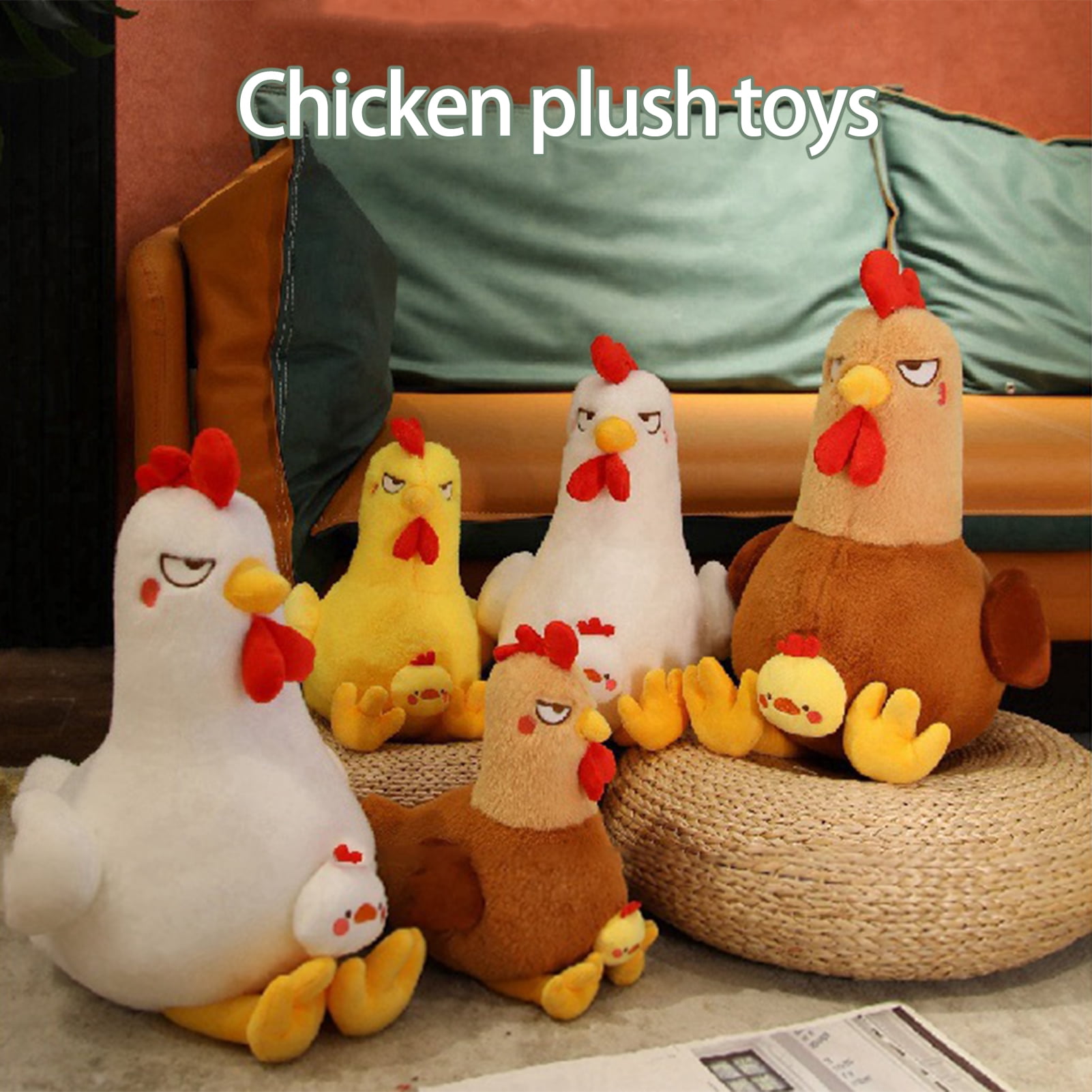 Rooster Plush Toy Companion Sleeping Pillow Cute Animal Doll Plushies ...