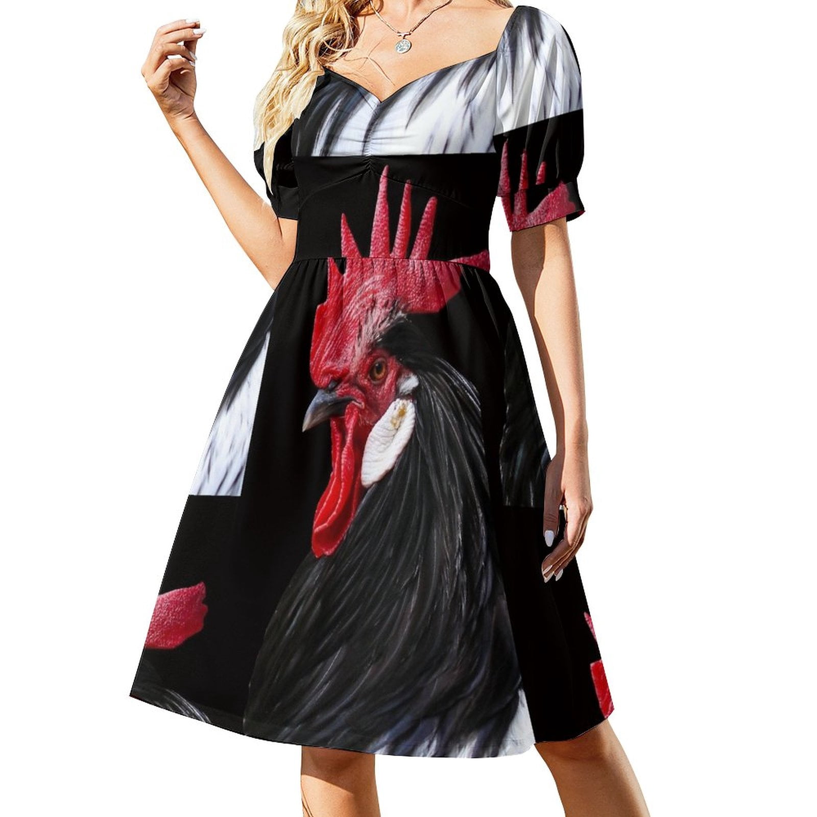 Rooster Sleeveless Dress luxury women's party dress evening prom ...