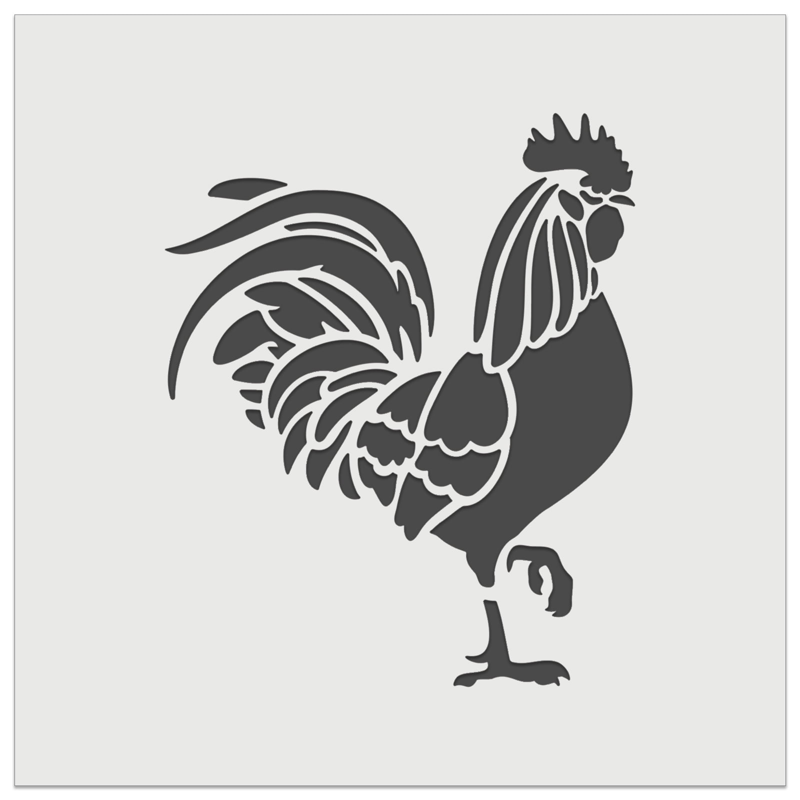 Rooster Strutting Farm Animal Chicken DIY Cookie Wall Craft Stencil - 9 ...