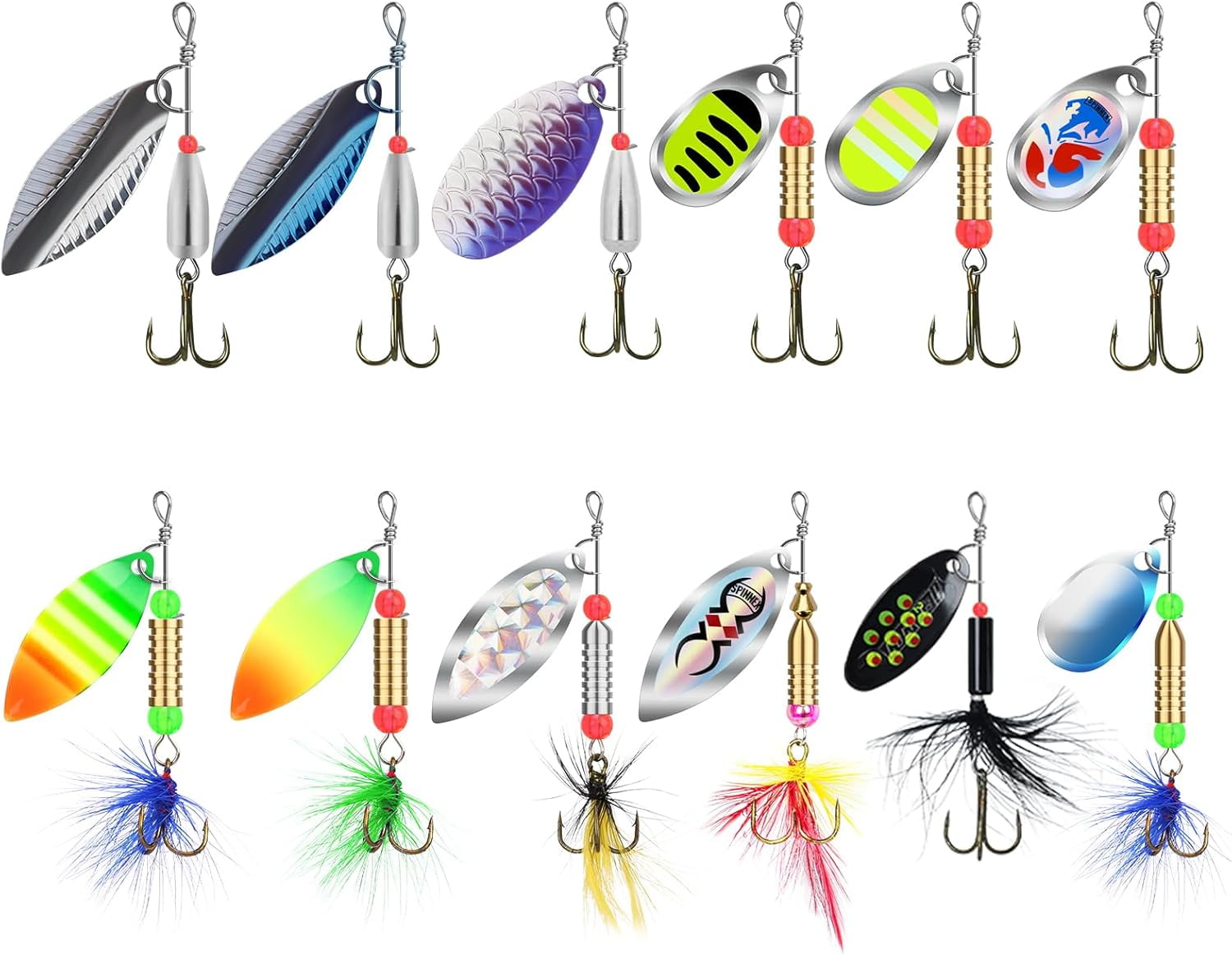 Rooster Tail Spinner Baits – Freshwater & Saltwater Swim/Jig Fishing ...