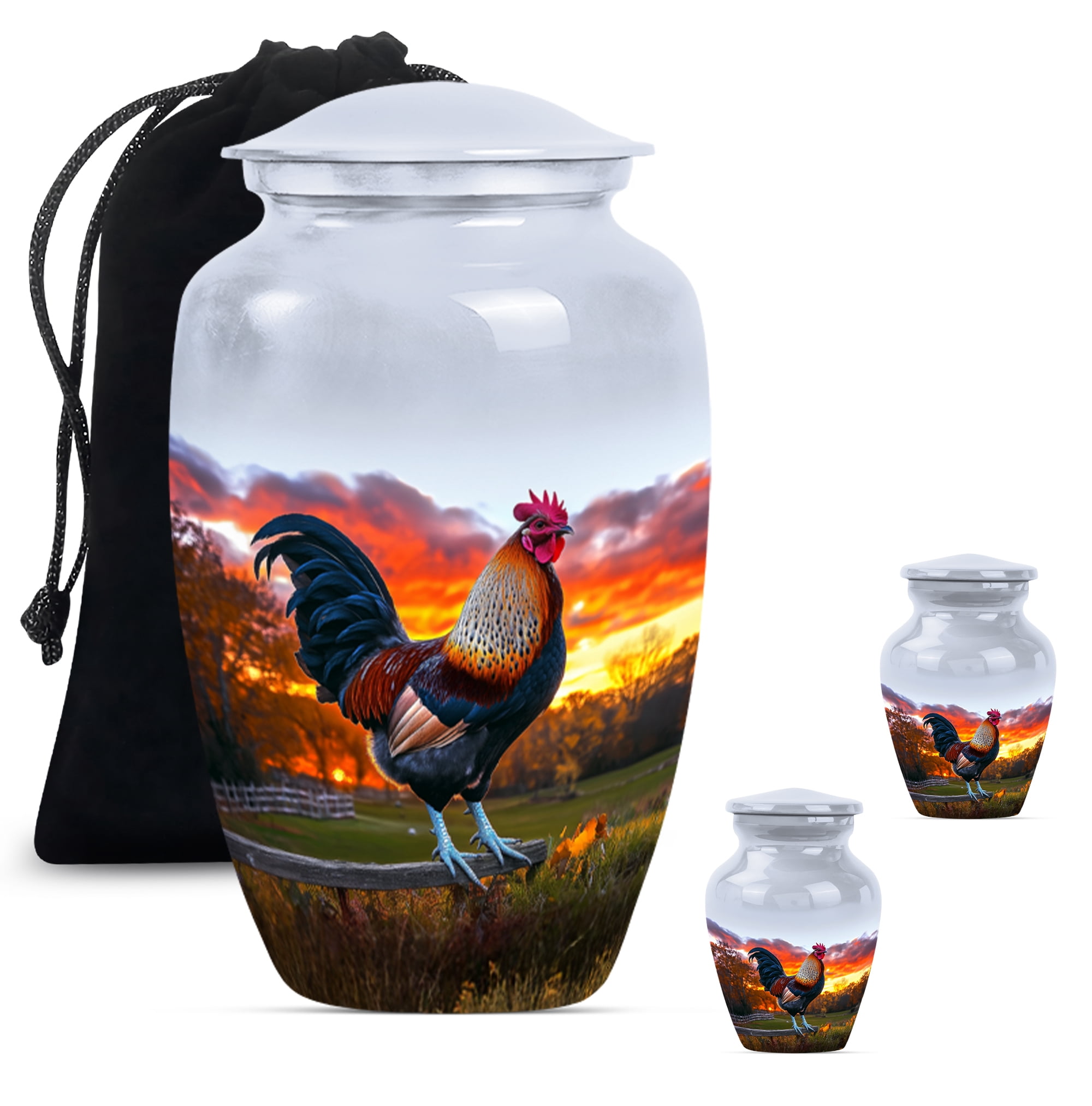 Rooster Urn for Ashes for Women, Large Funeral Urns for Women, Small ...