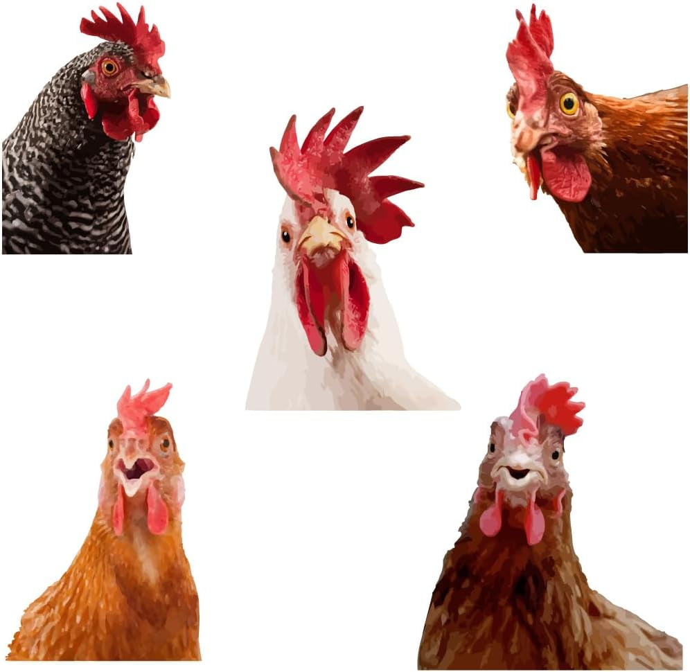 Rooster Wall Decals Farmhouse Cabinet Chicken Stickers Large Rooster ...