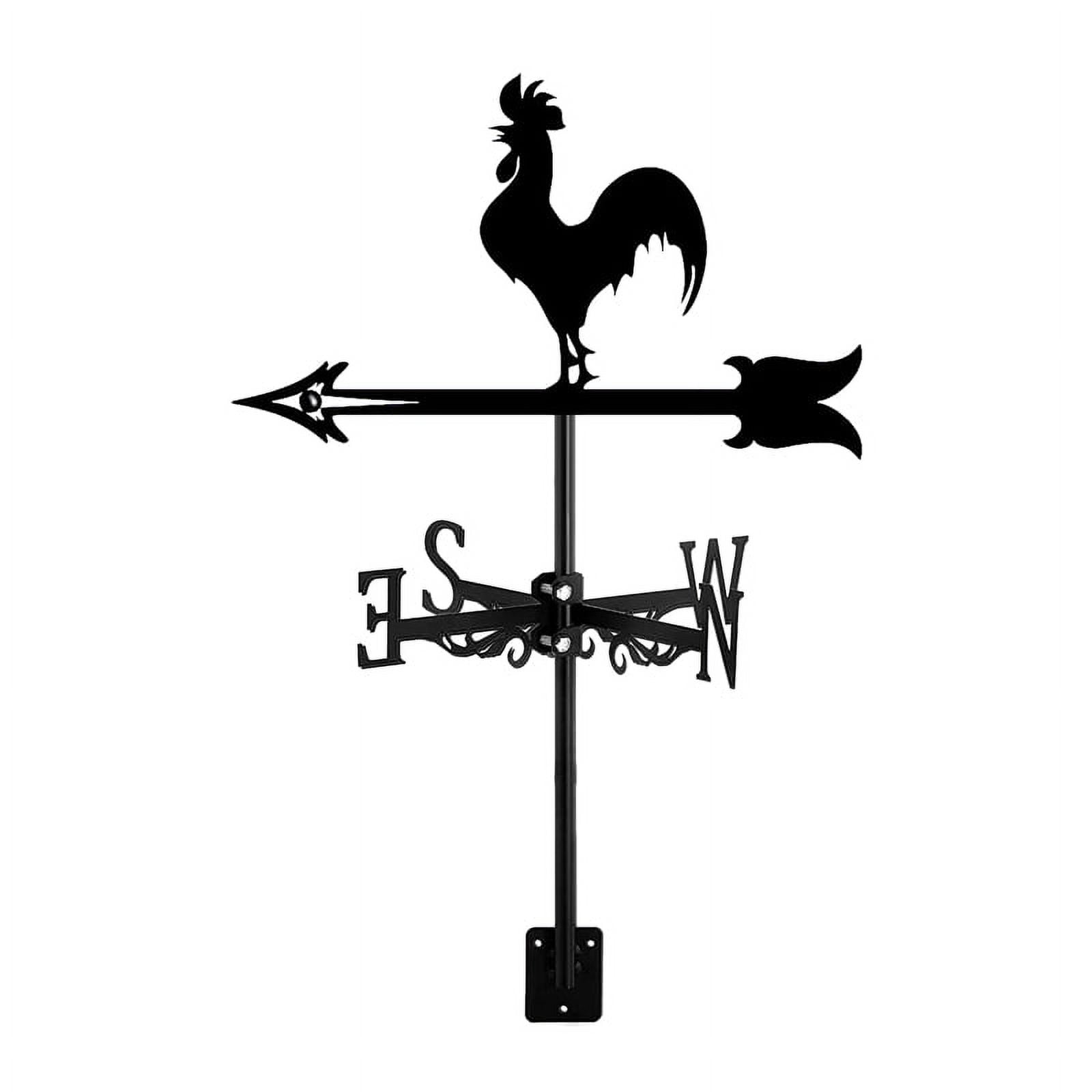 Rooster Weather Vane - Retro Cockerel Weathervane - Decorative Wind ...