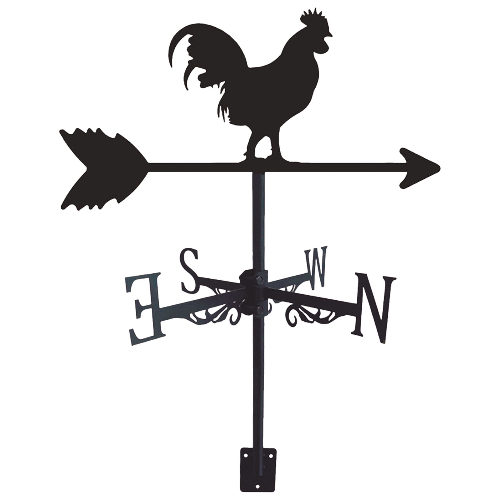Rooster Weathervane for Roof - Heavy Duty Metal Wind Direction ...