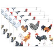 CounterArt "Signature Rooster" 4-Pack Reversible Flexible Plastic ...