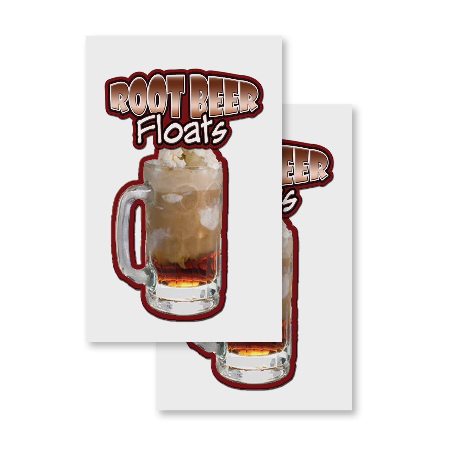 Root Beer Float (2-PACK) 24" x 36" Vinyl Decals | Sign Insert Peel ...
