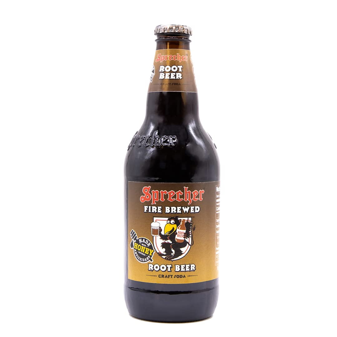 Root Beer, Great Tasting, Hand Crafted, Fire-Brewed, Gourmet, Craft Soda, 16oz Glass Bottles- 12 ...